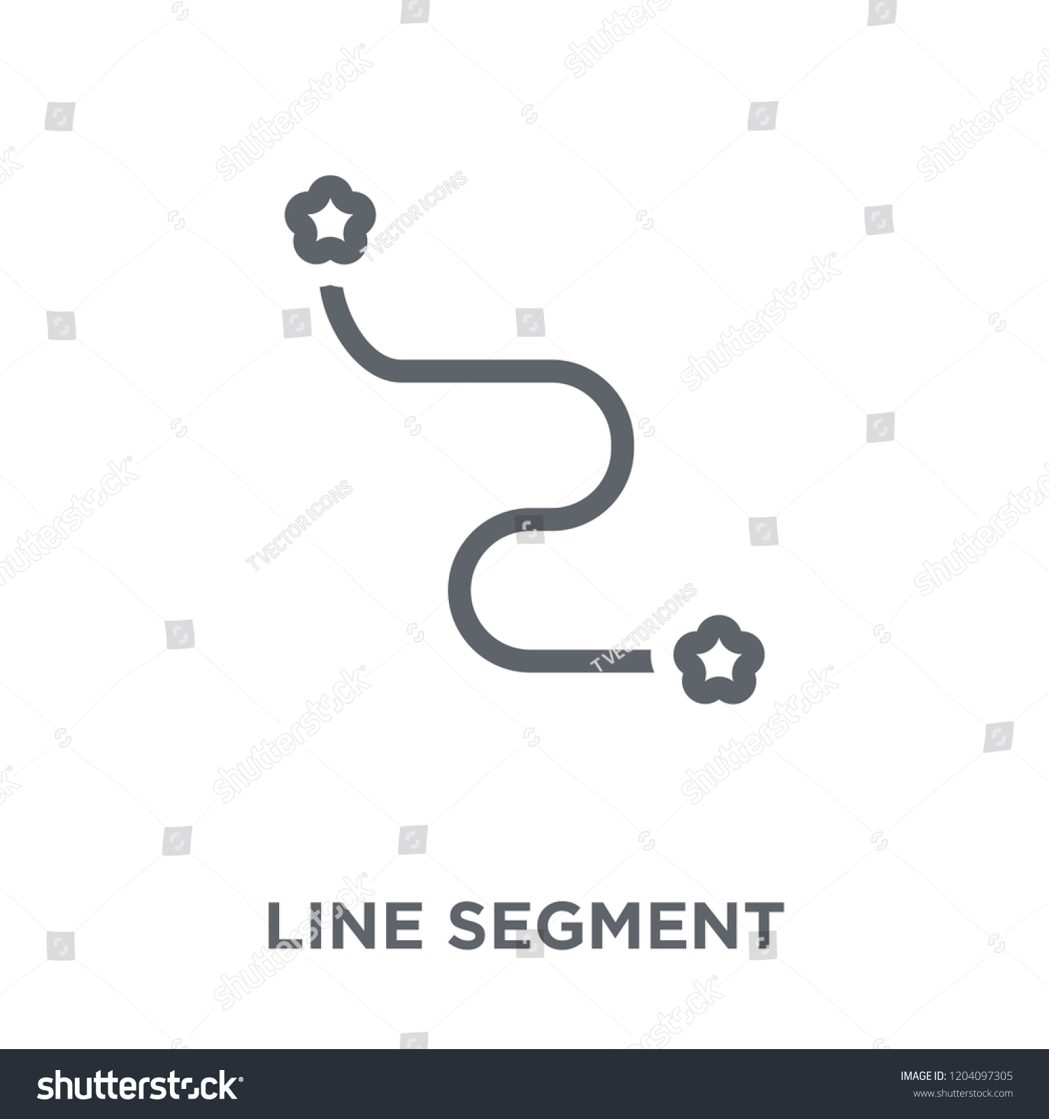 Line Segment Icon Line Segment Design Stock Vector Royalty Free 1204097305 Shutterstock