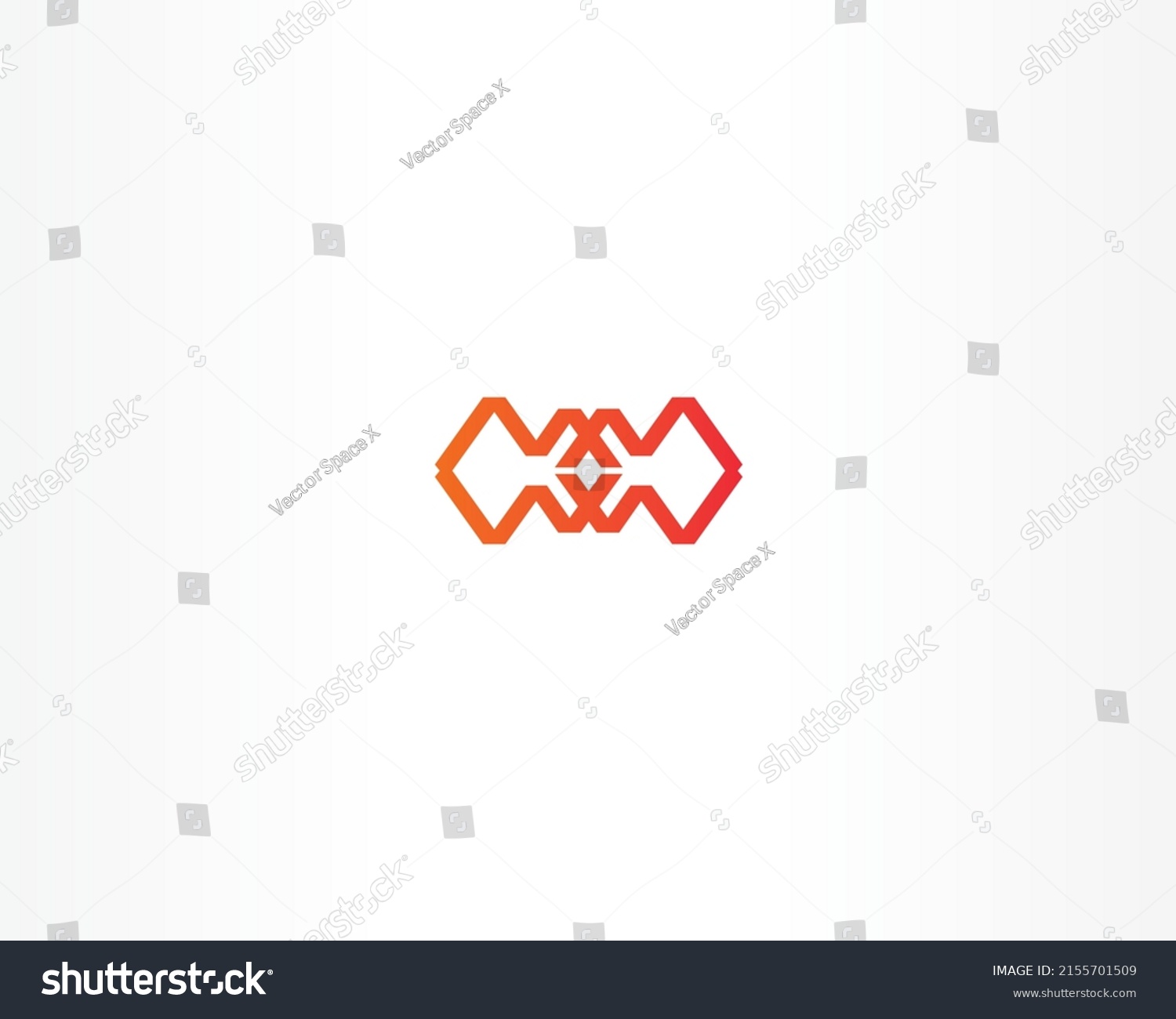Line Shape Vector Concept Logo Design Stock Vector (Royalty Free ...