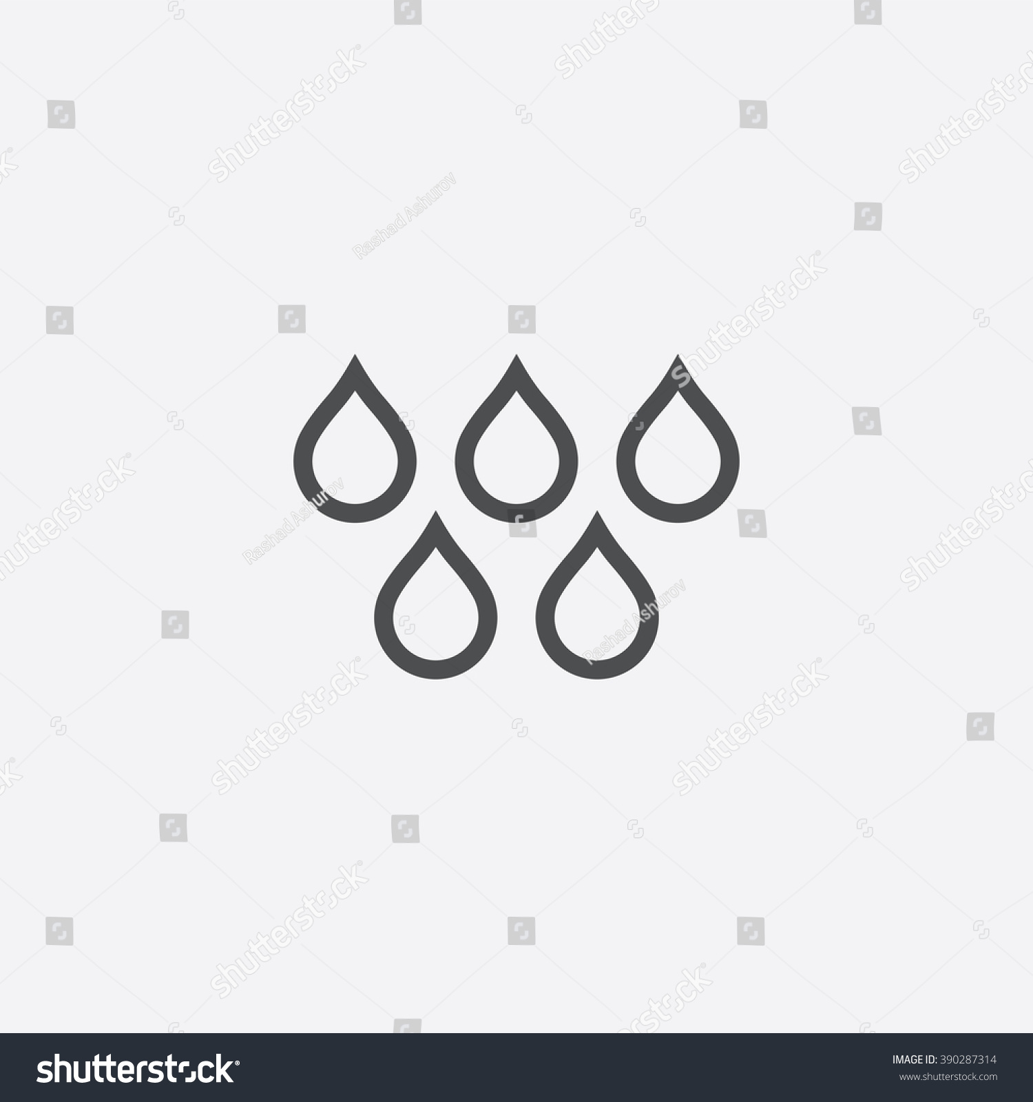 Line Water Drop Icon Stock Vector (Royalty Free) 390287314 | Shutterstock