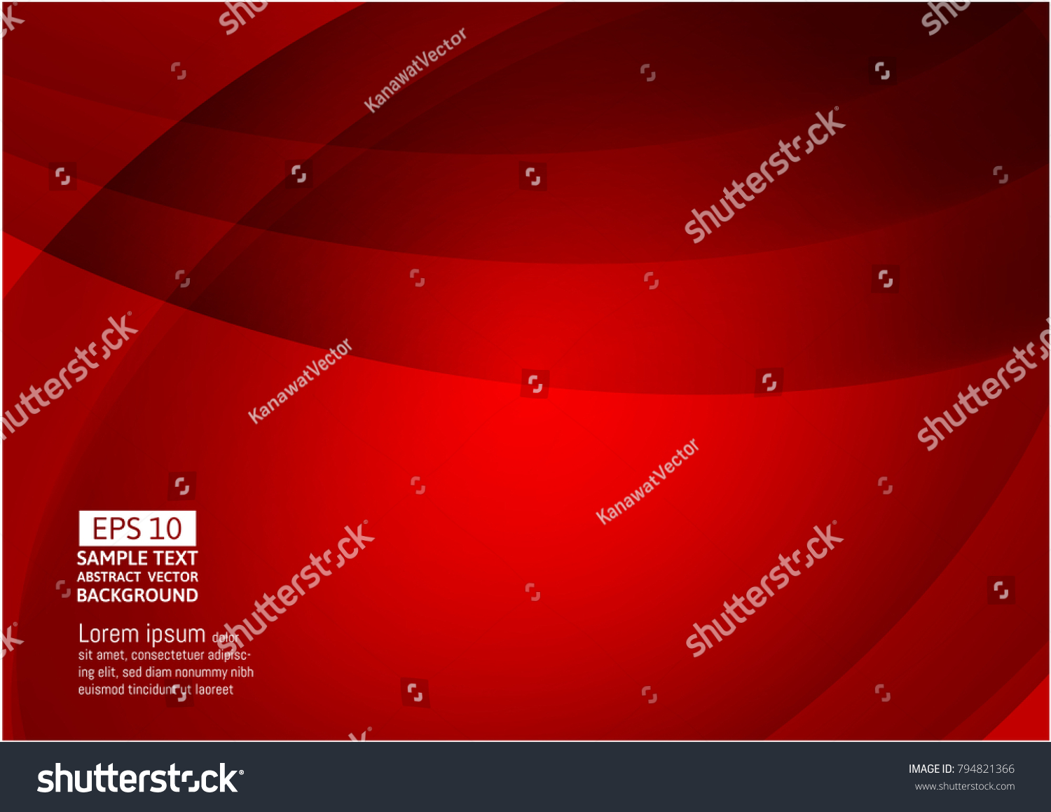 Line Wave Red Color Abstract Vector Stock Vector (Royalty Free) 794821366