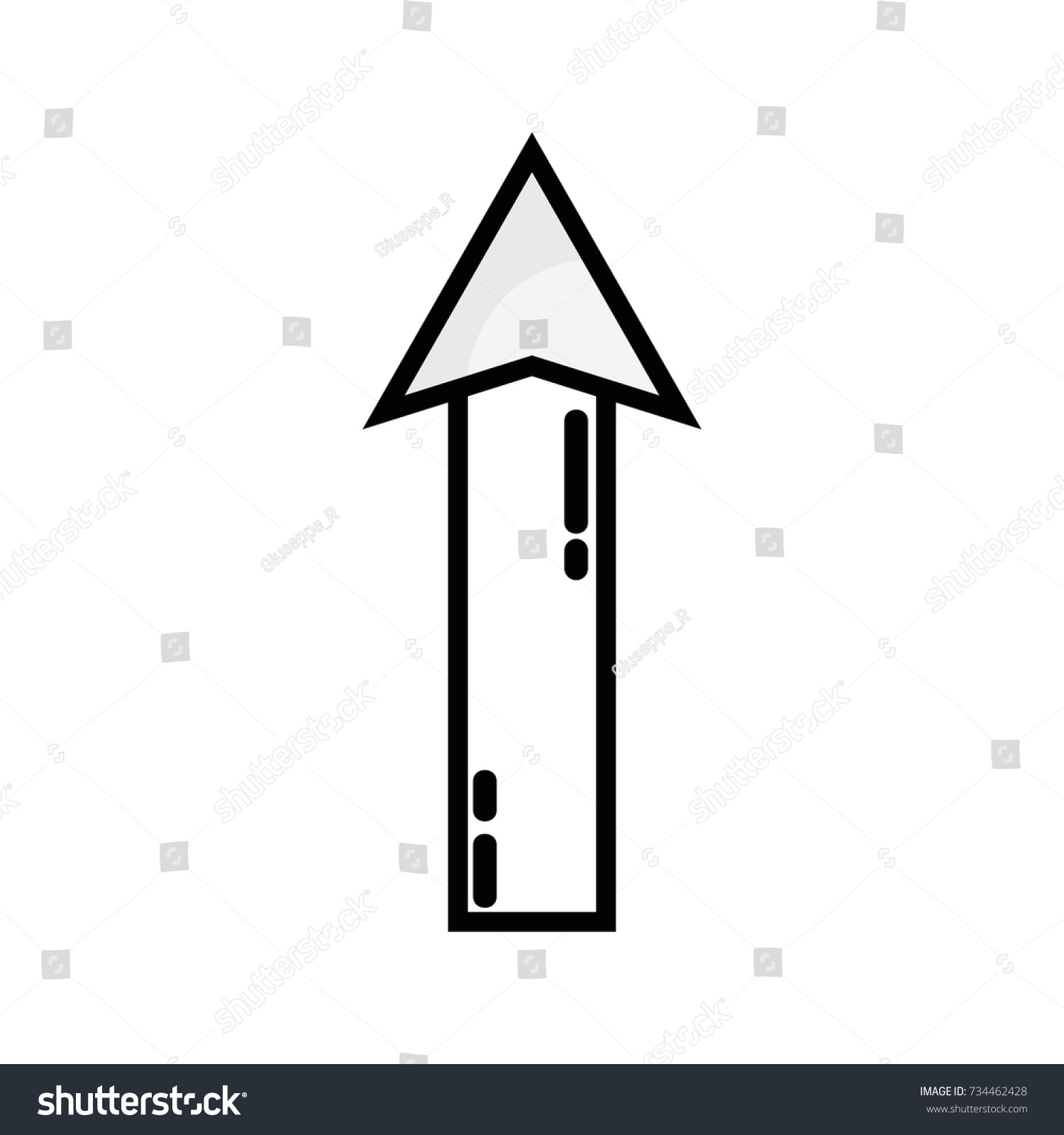 Line Web Arrow Load Icon Stock Vector (Royalty Free) 734462428 ...