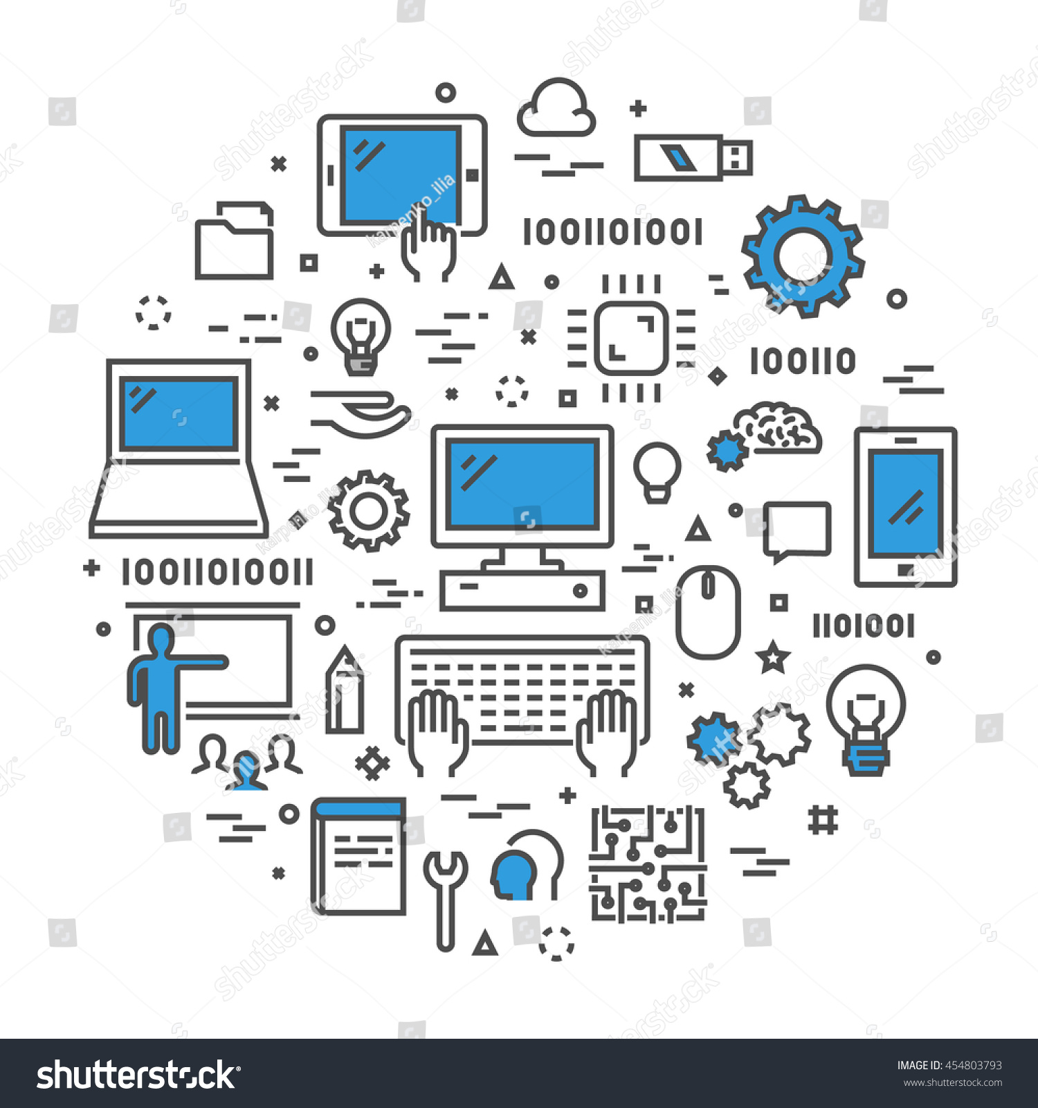 Line Web Concept Computer Science Vector Stock Vector (Royalty Free ... Line Web Concept Computer Science Vector Stock Vector (Royalty Free ...