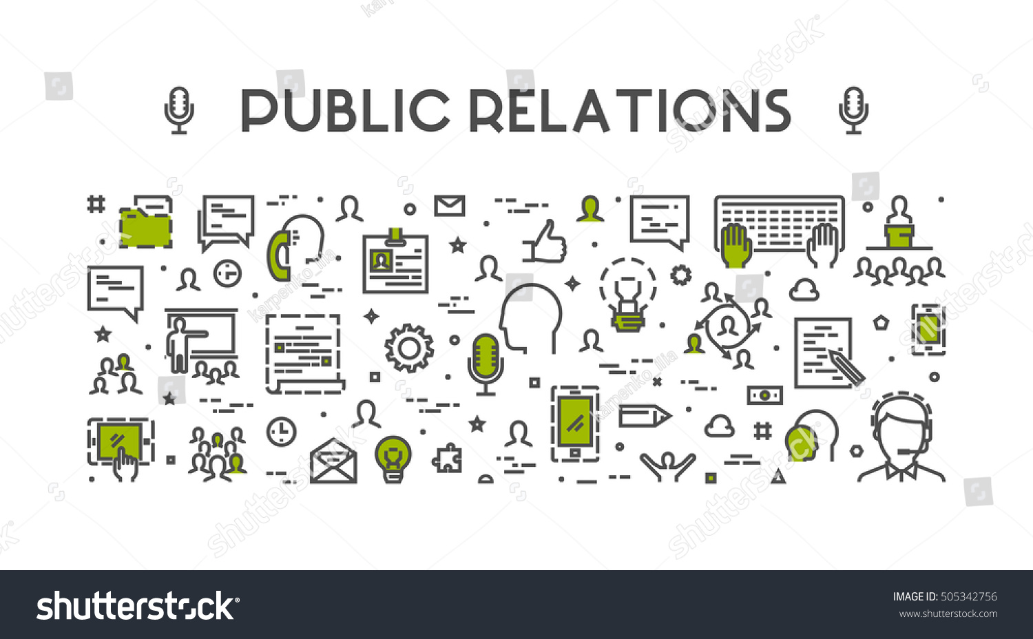 Line Web Concept Public Relations Vector Stock Vector (Royalty Free ...