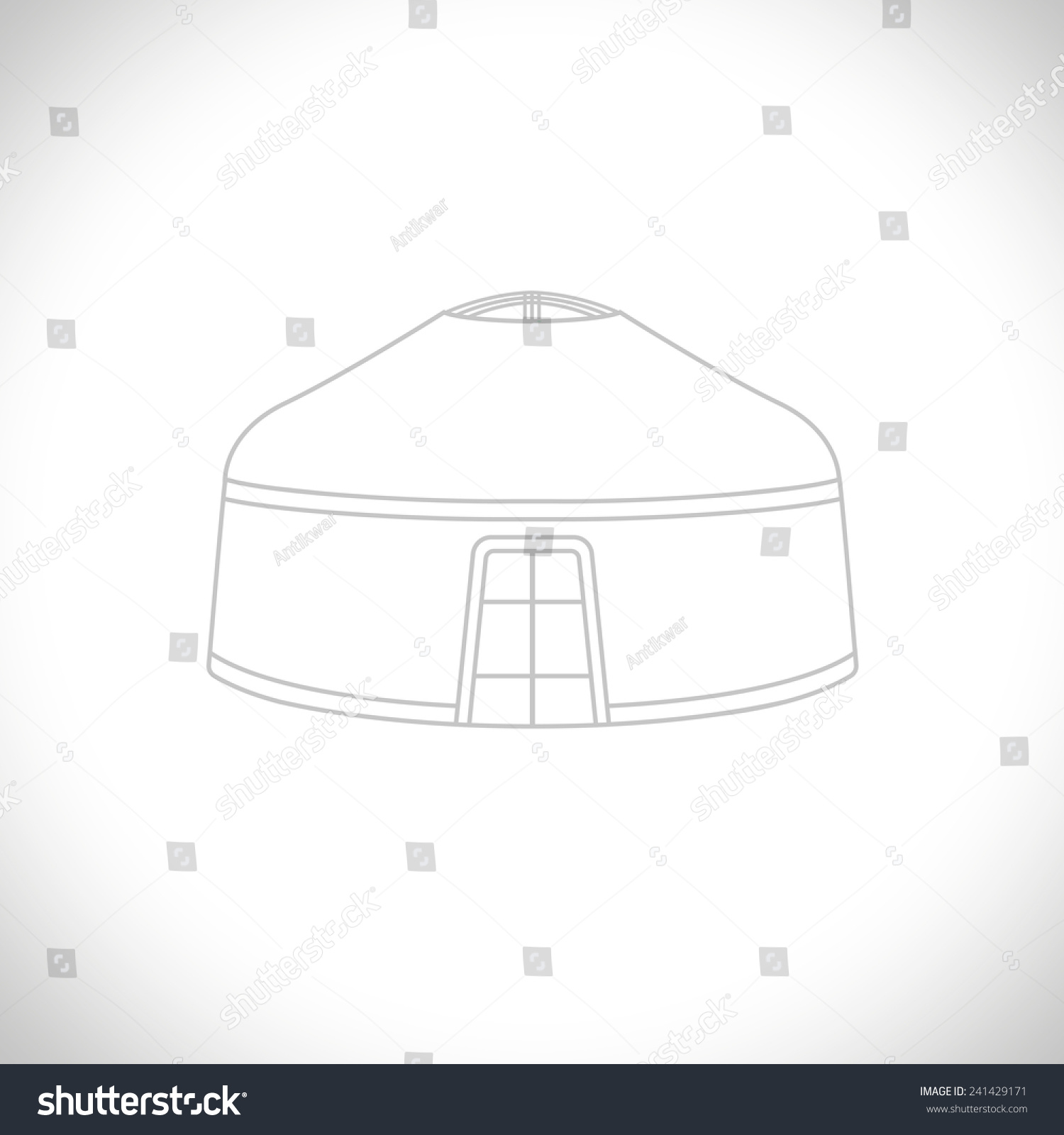 Line Yurt. Vector Illustration. - 241429171 : Shutterstock
