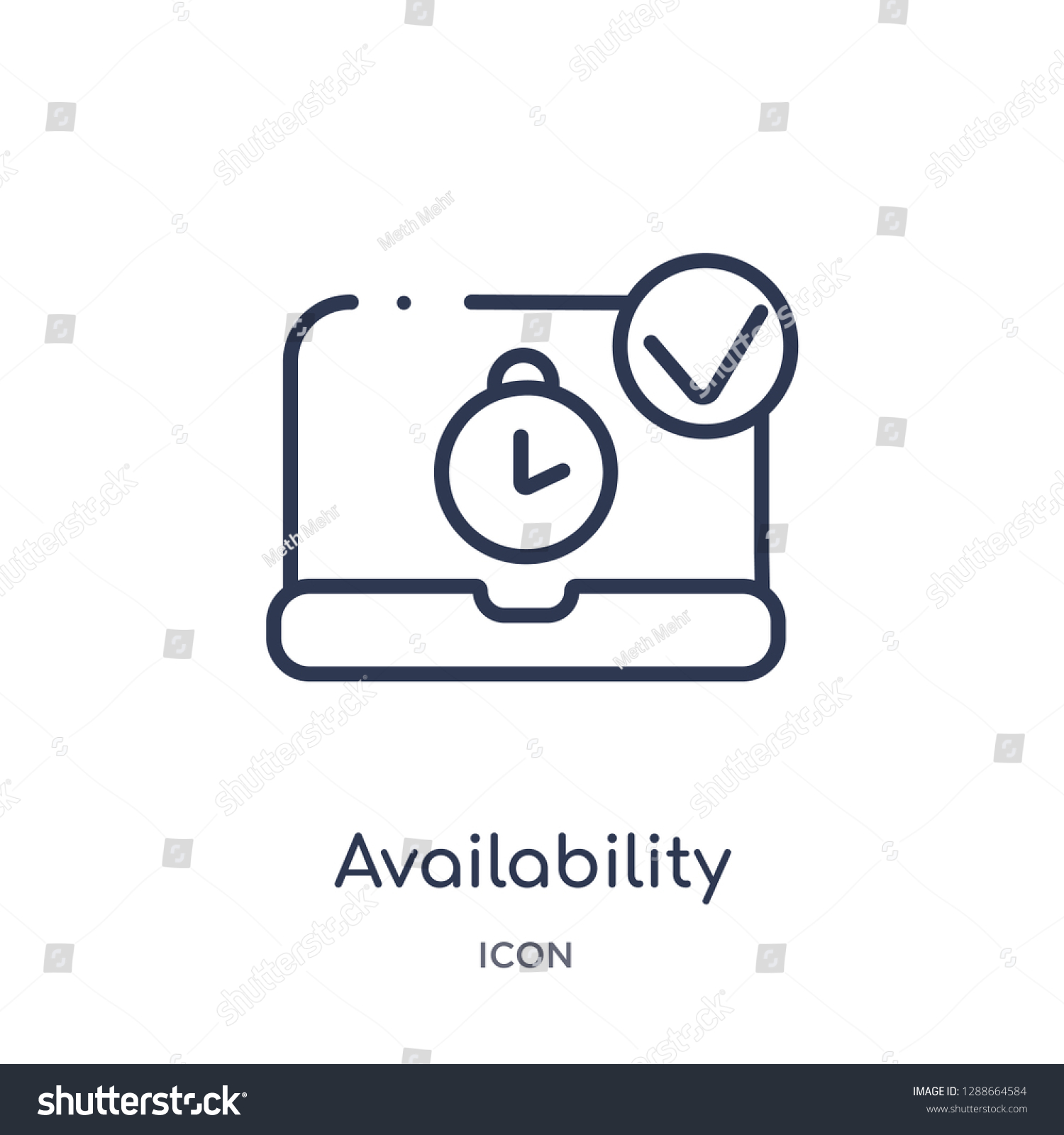 Linear Availability Icon Artifical Intelligence Outline Stock Vector ...