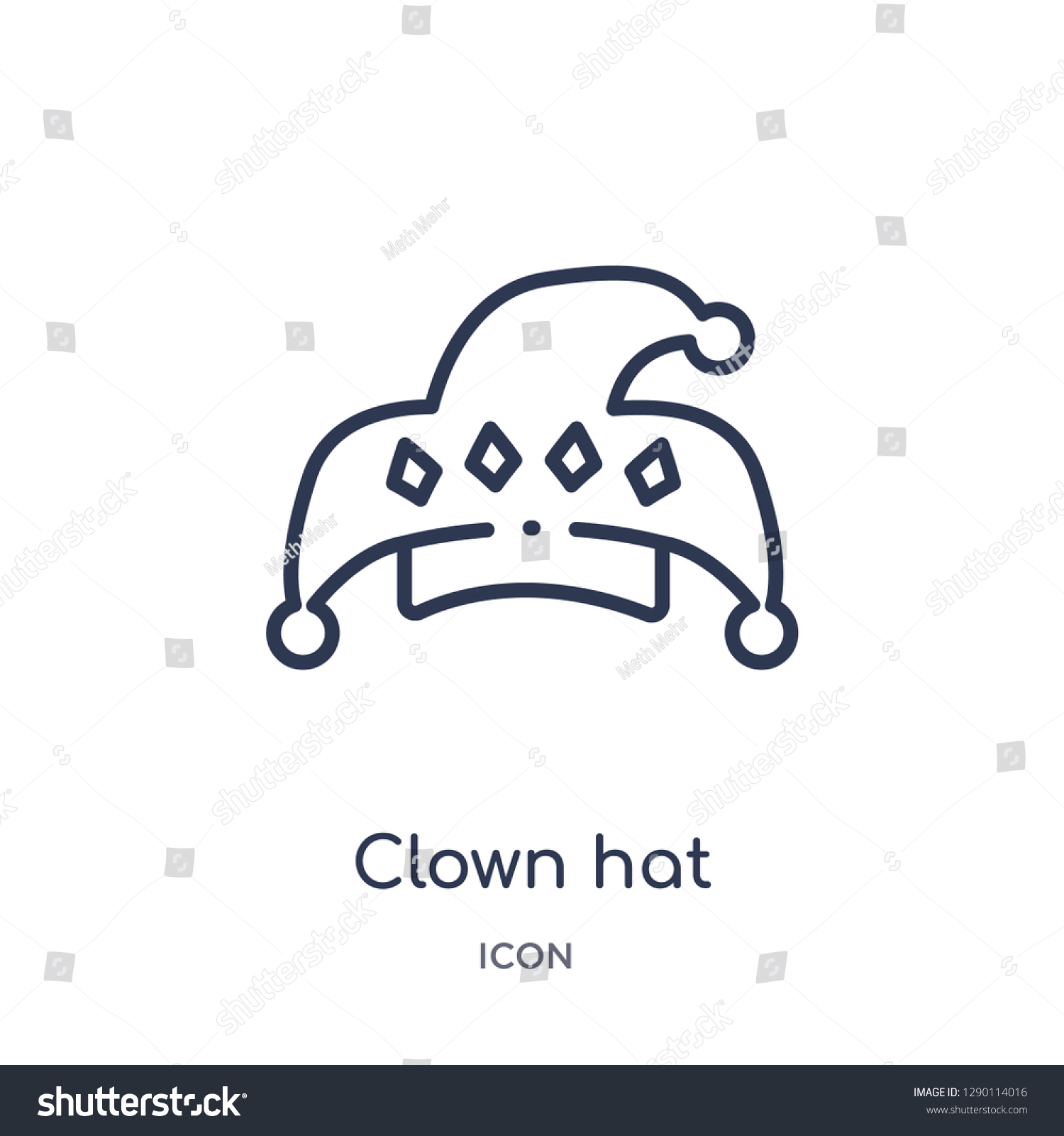 Linear Clown Hat Icon Circus Outline Stock Vector (Royalty Free ... Linear Clown Hat Icon Circus Outline Stock Vector (Royalty Free ...