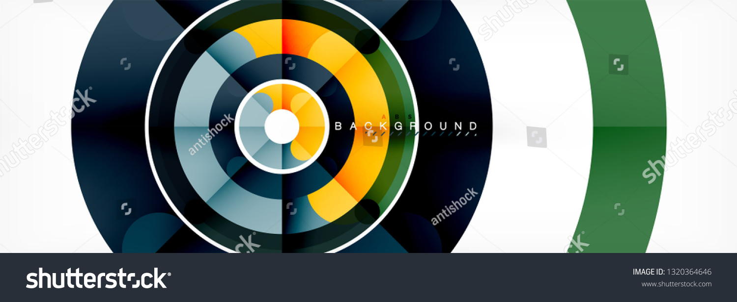 Linear Design Circle Background Vector Modern Stock Vector (Royalty ...