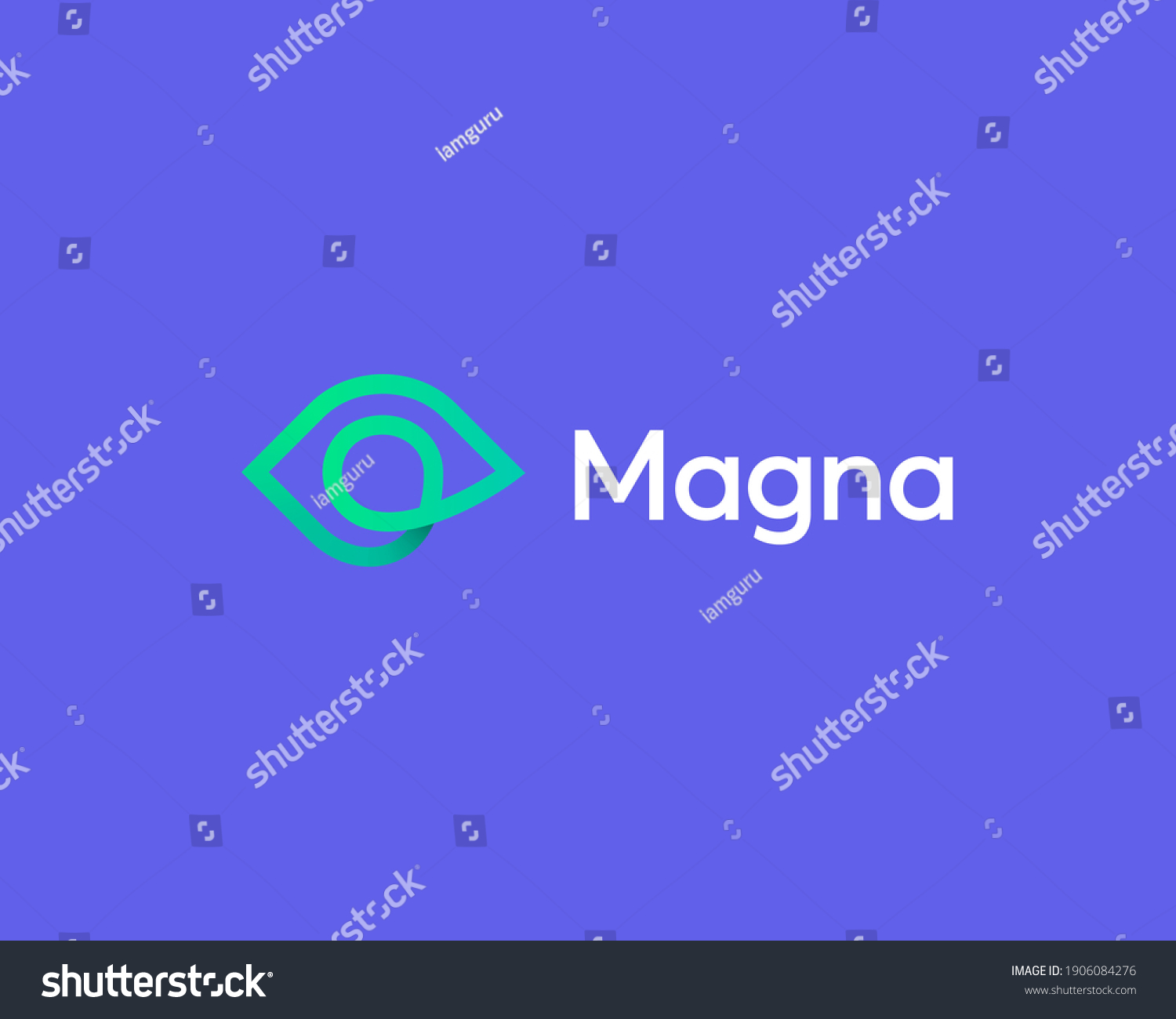 Linear Eye Loop Vector Icon Logo Stock Vector (Royalty Free) 1906084276