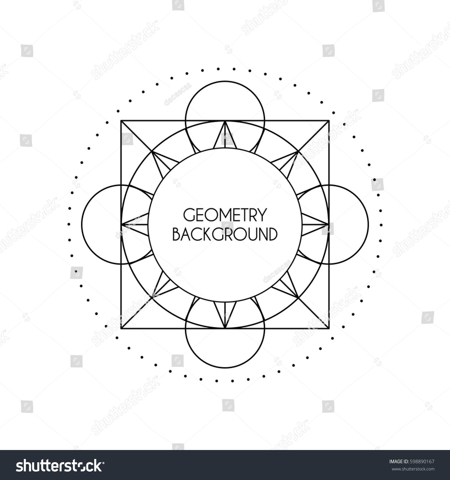 Linear Geometry Background Vector Linear Symbol Stock Vector (Royalty ...