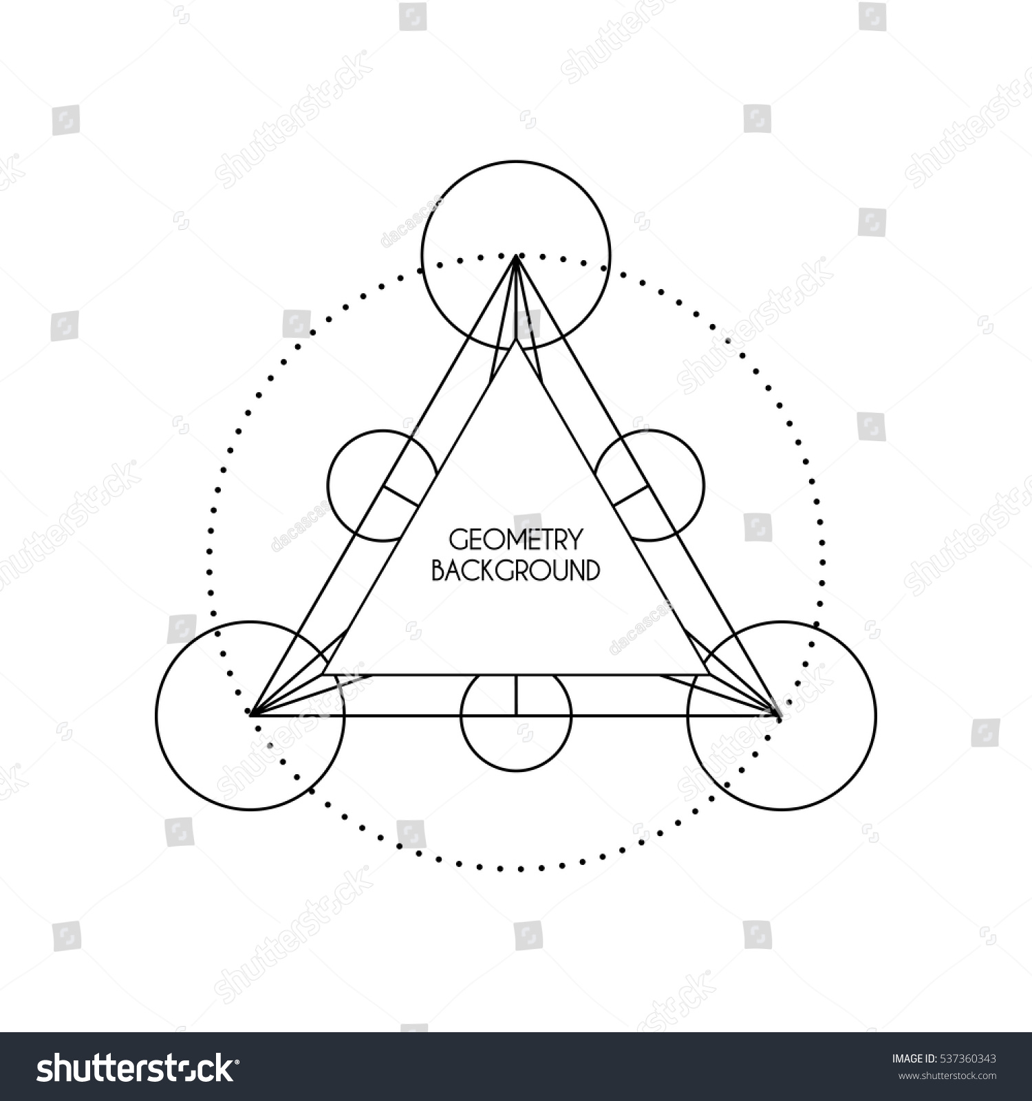 Linear Geometry Background Vector Lineart Symbol 스톡 벡터(로열티 프리 ...