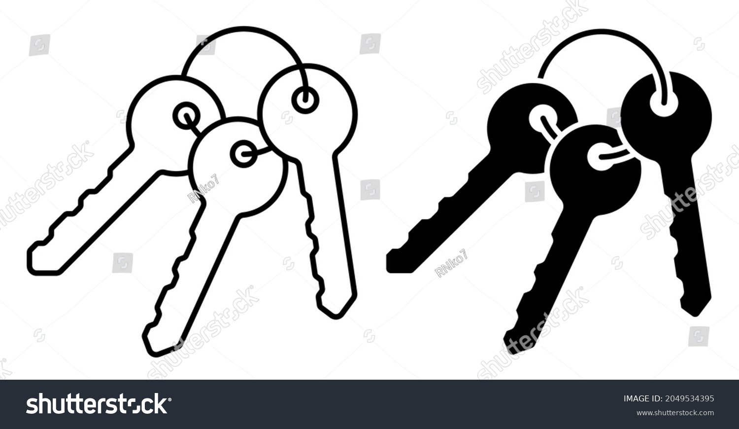 Linear Icon Bunch Keys On Ring Stock Vector (Royalty Free) 2049534395 ... Linear Icon Bunch Keys On Ring Stock Vector (Royalty Free) 2049534395 ...