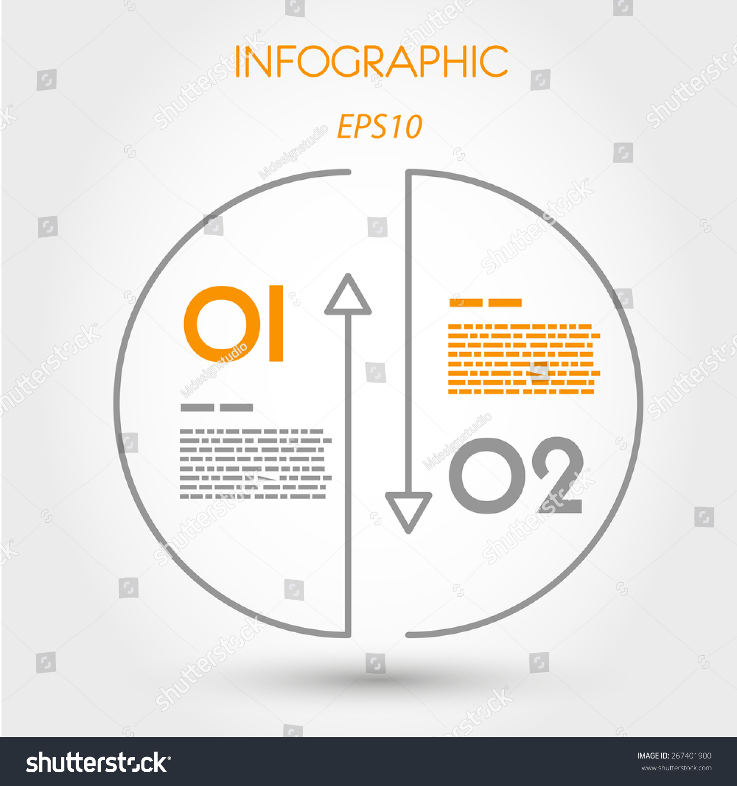 Linear Infographic Half Ring Infographic Concept Stock Vector (Royalty ...