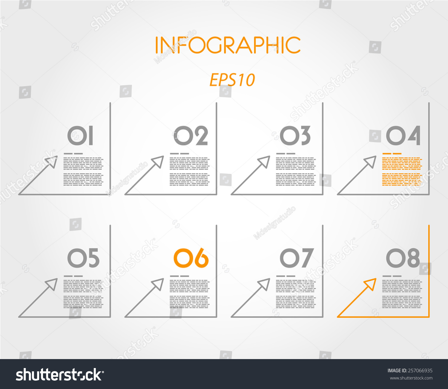 Linear Infographic Triangular Corners Infographic Concept Stock Vector ...