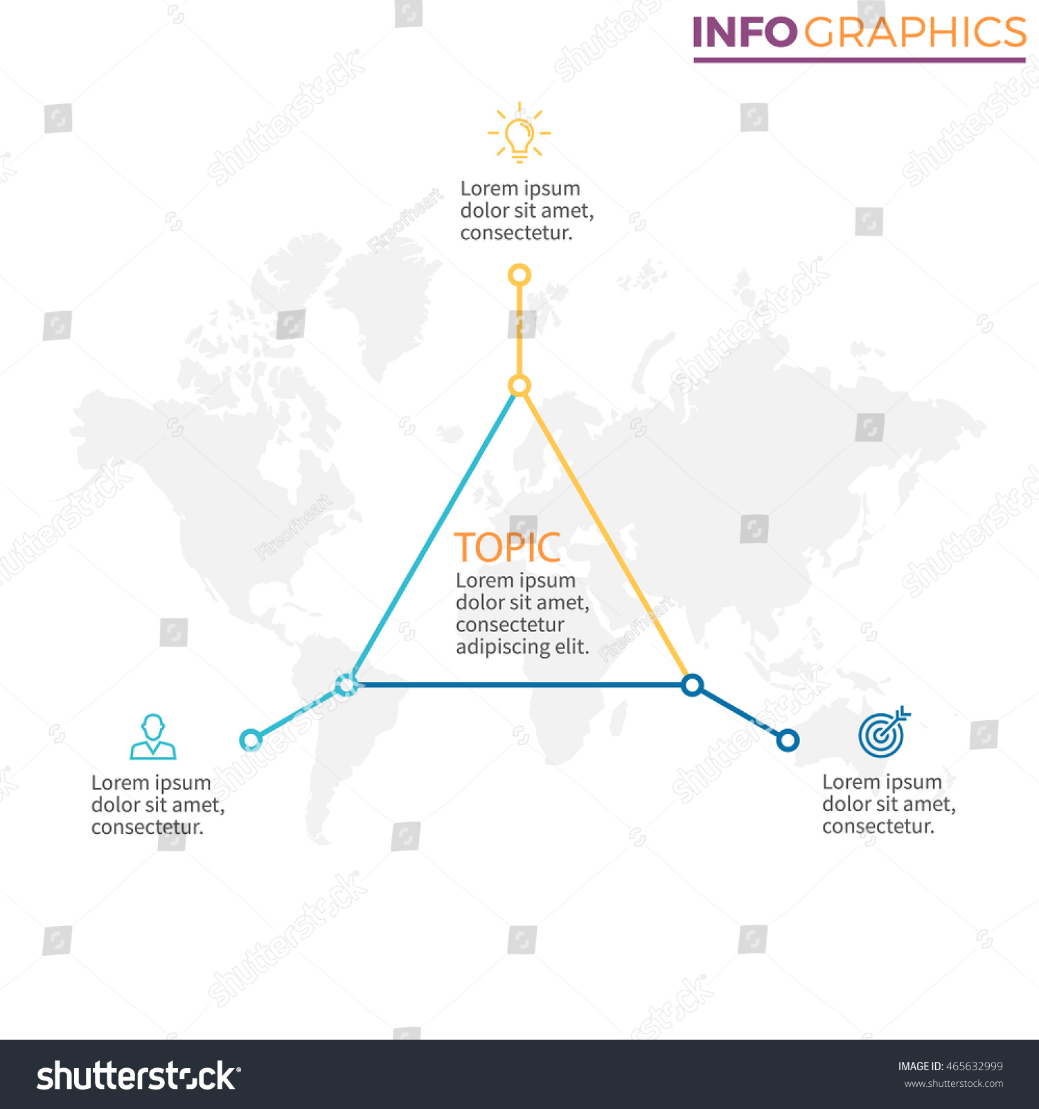 Linear Infographics Outline Polygonal Chart Graph Stock Vector (Royalty ...