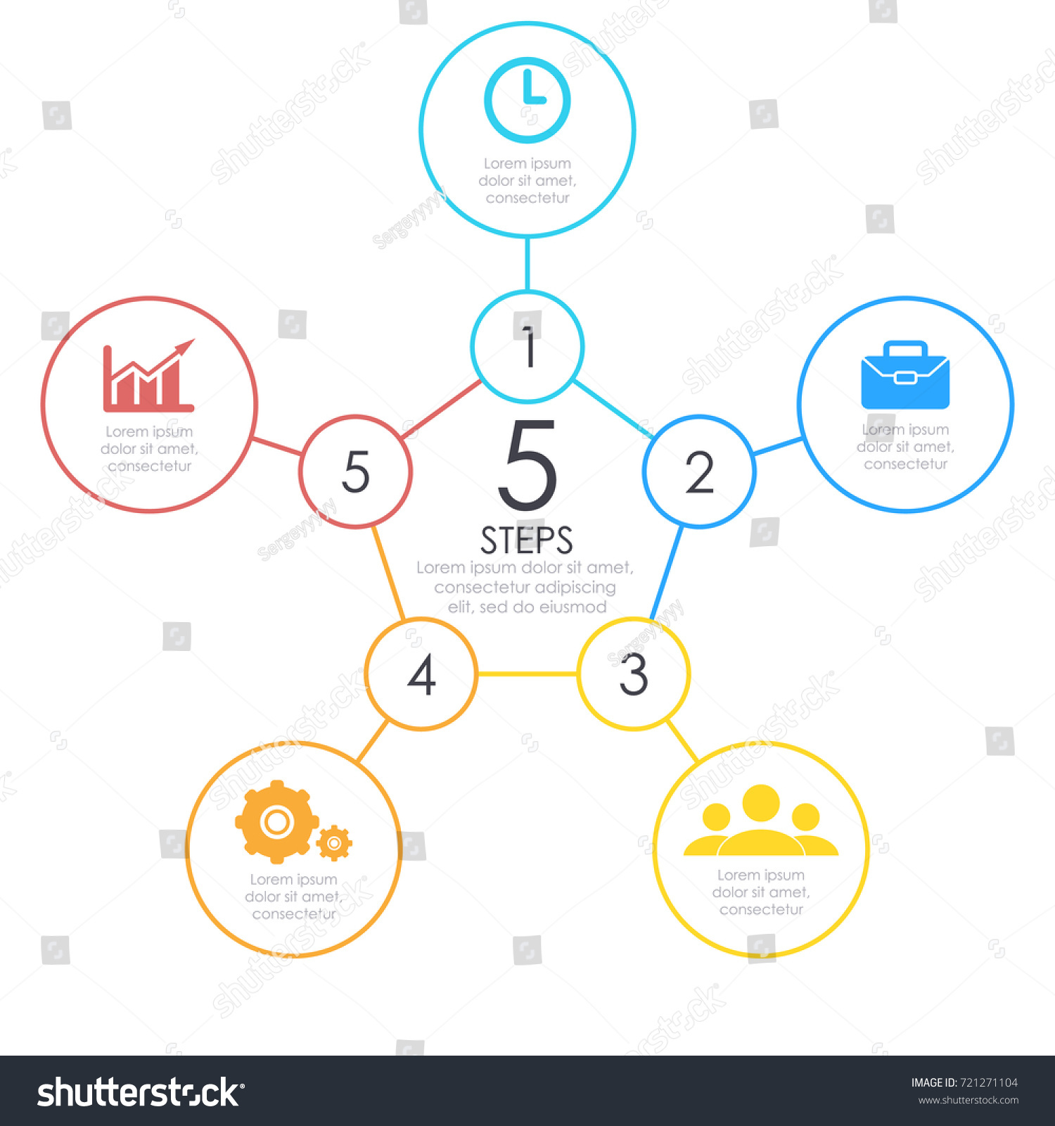 Linear Infographics Outline Round Chart Graph: เวกเตอร์สต็อก (ปลอดค่า ...