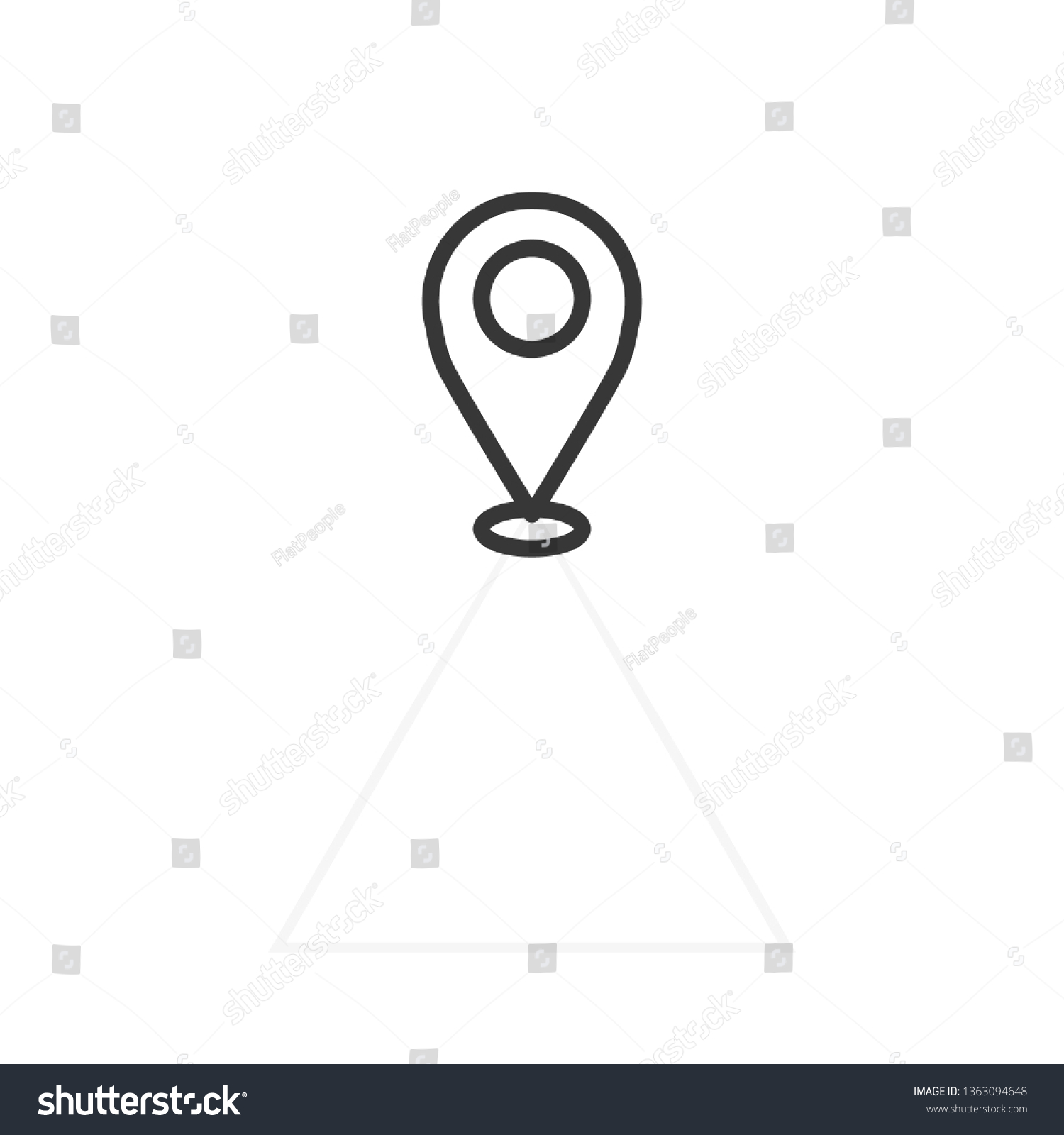 Linear Location Icon Stock Vector (Royalty Free) 1363094648 | Shutterstock