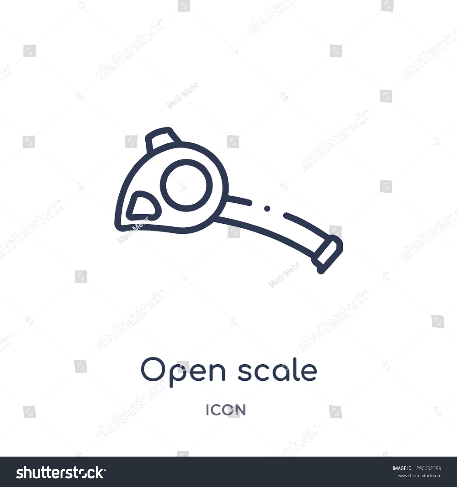 Linear Open Scale Icon Construction Tools Stock Vector (Royalty Free ...