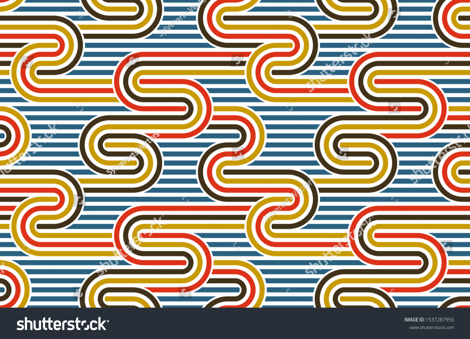 Linear Seamless Background Twisted Lines Vector Stock Vector (Royalty ...