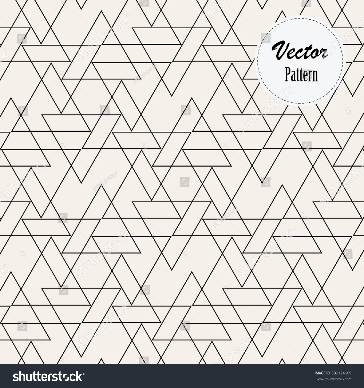 Linear Triangle Vector Pattern Stock Vector Royalty Free 399124609