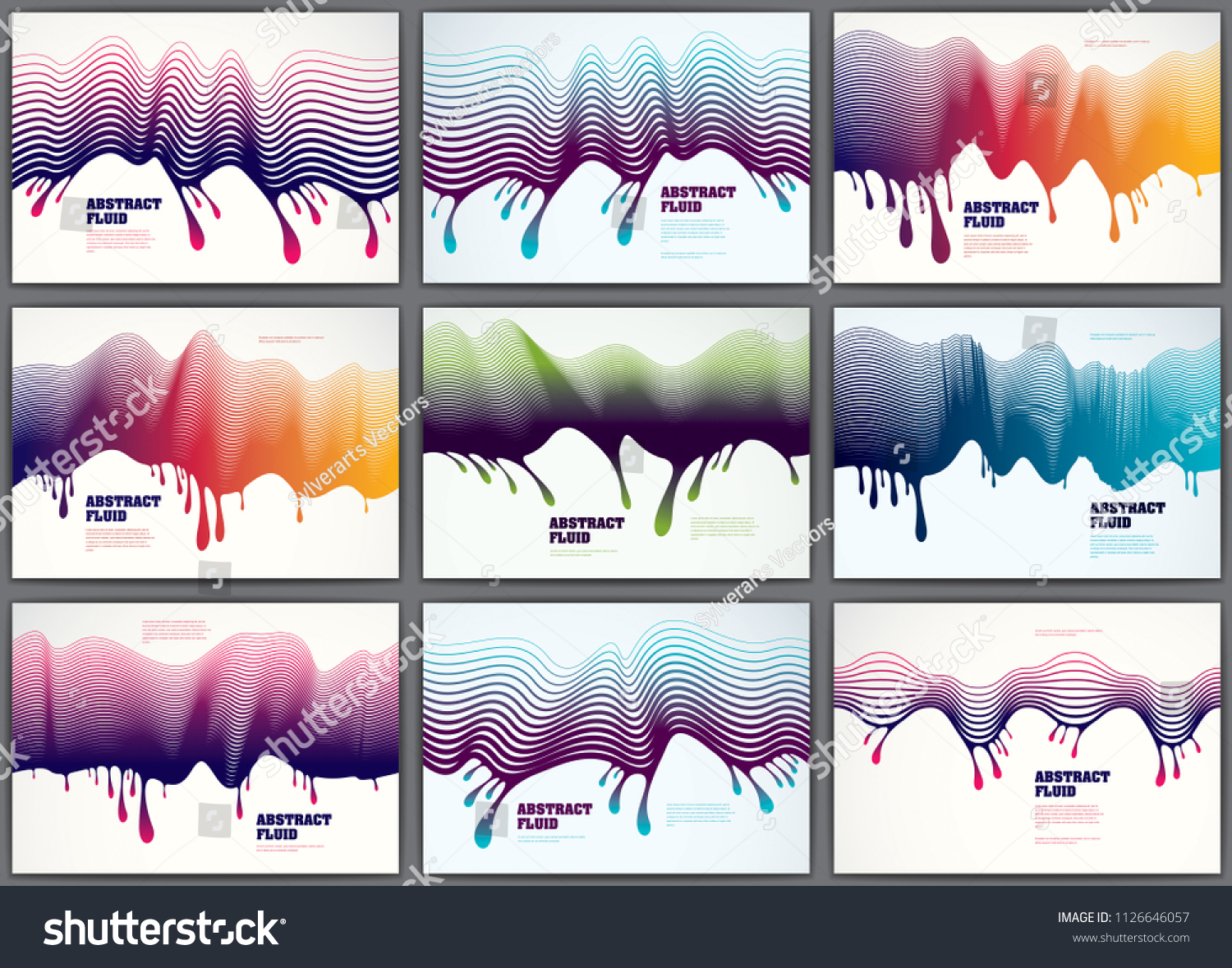 Lined Vector Wave Backgrounds Fluid Flow: vector de stock (libre de ...
