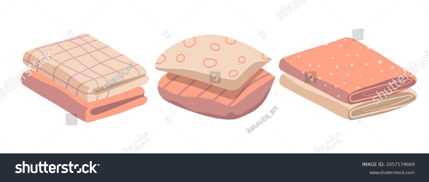 Linens Vector Set Isolated On White Stock Vector (Royalty Free ...
