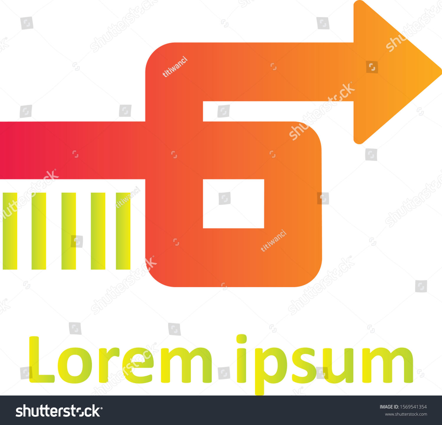 Lines Arrow Logo Vector Design Stock Vector (Royalty Free) 1569541354