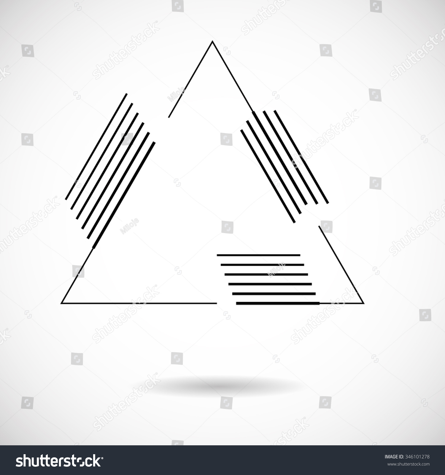 Lines Design Vector Modern Geometrical Triangle Stock Vector (Royalty ...