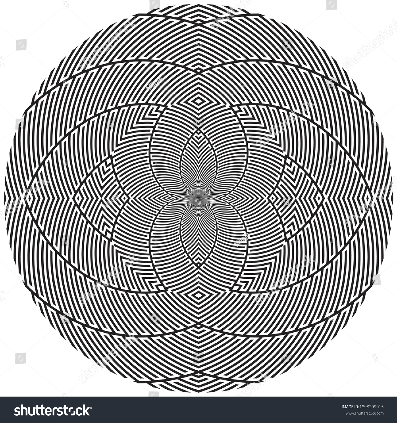 Lines Circle Form Circular Vector Illustration Stock Vector (Royalty ...
