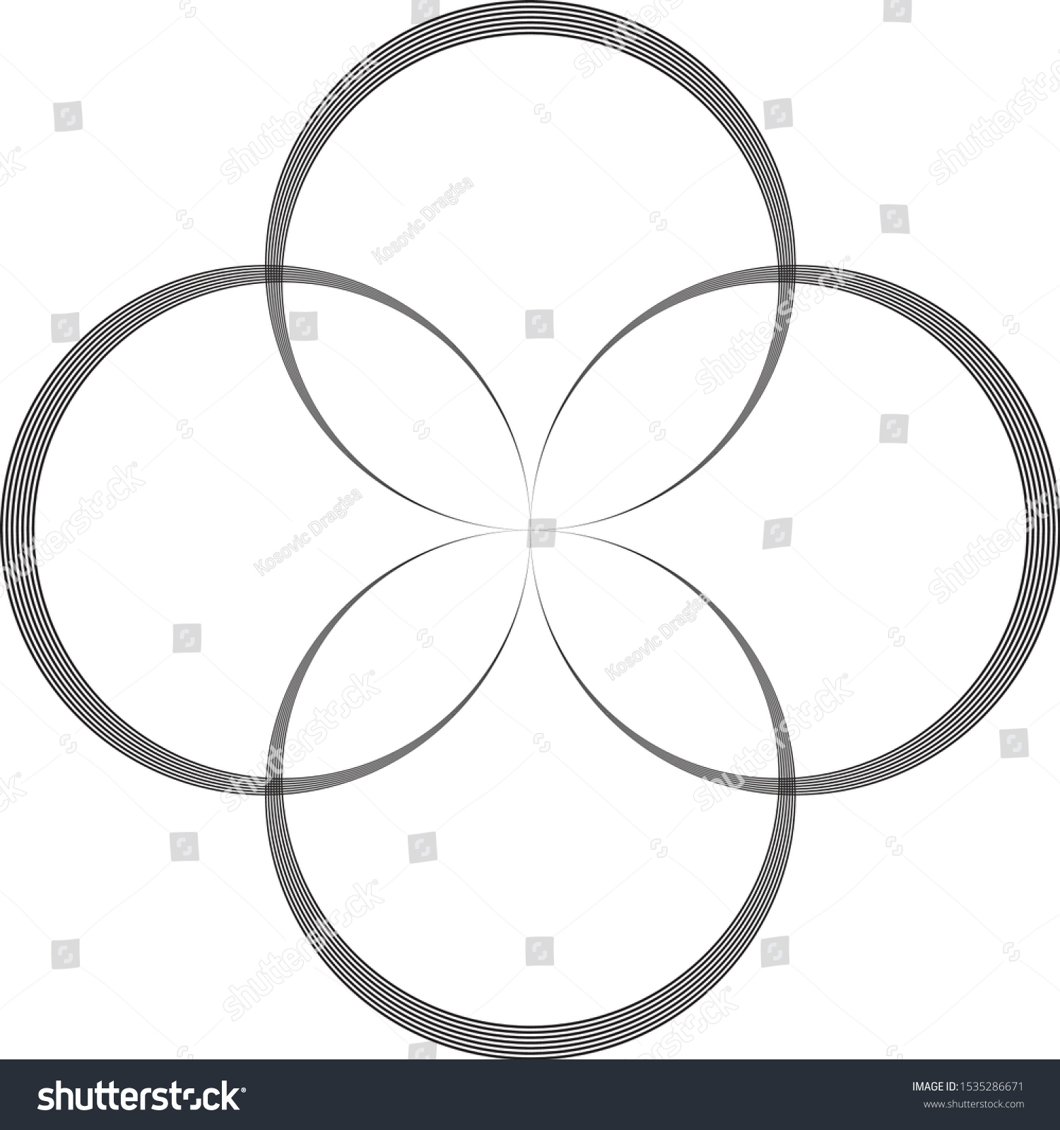 Lines Circle Form Design Element Geometric Stock Vector (Royalty Free ...