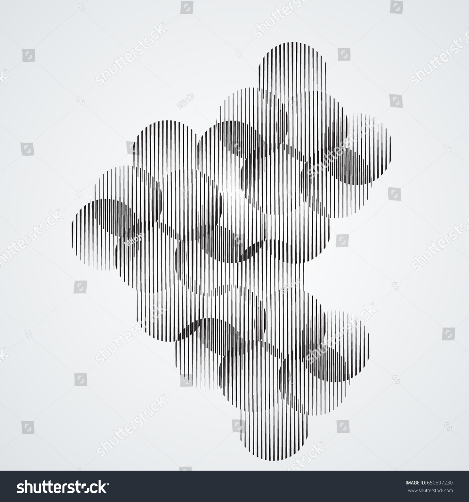 Lines Circle Form Vector Logo Design Stock Vector (Royalty Free ...