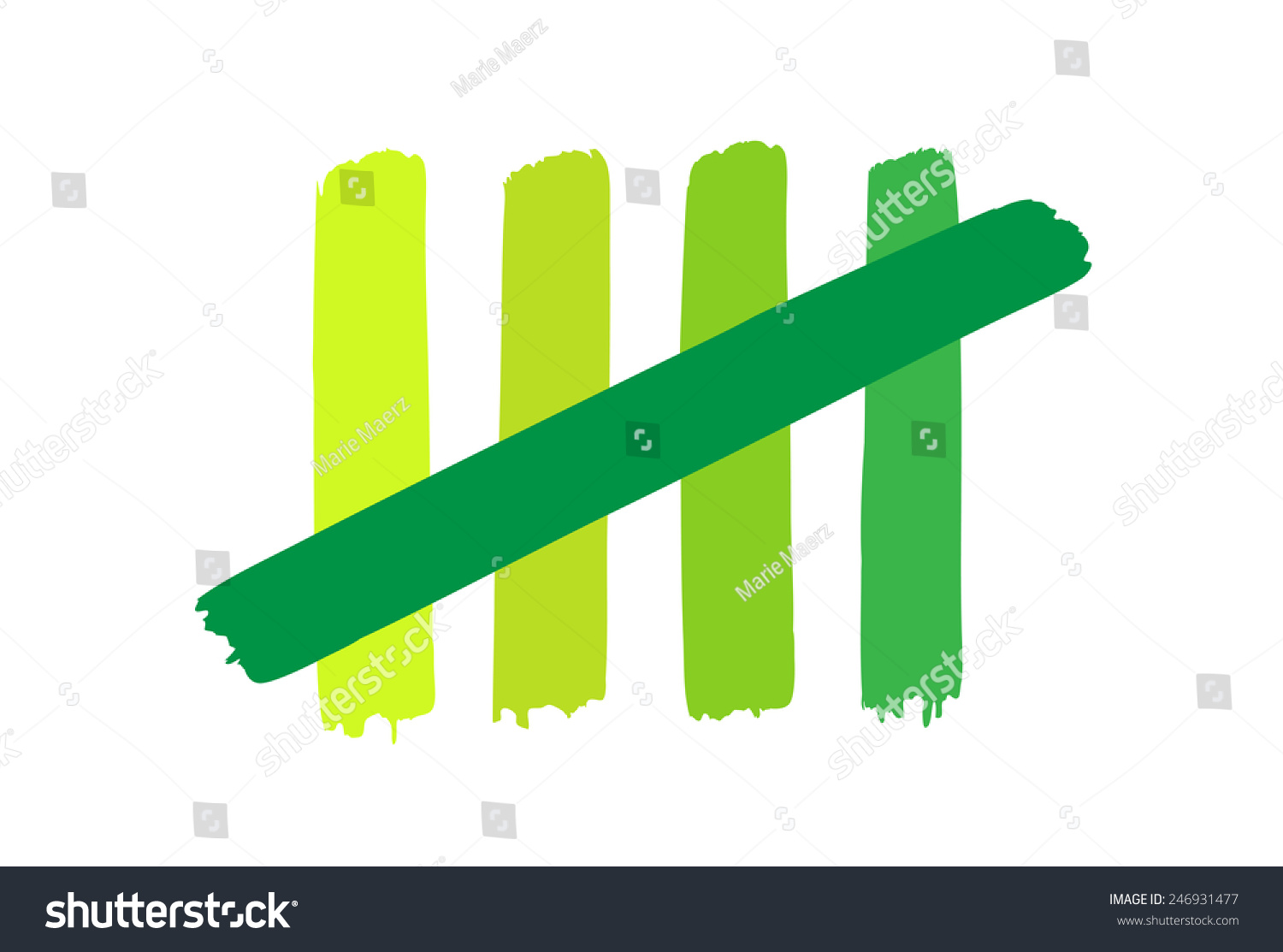 Lines Symbol Counting Five Stock Vector (Royalty Free) 246931477 ...