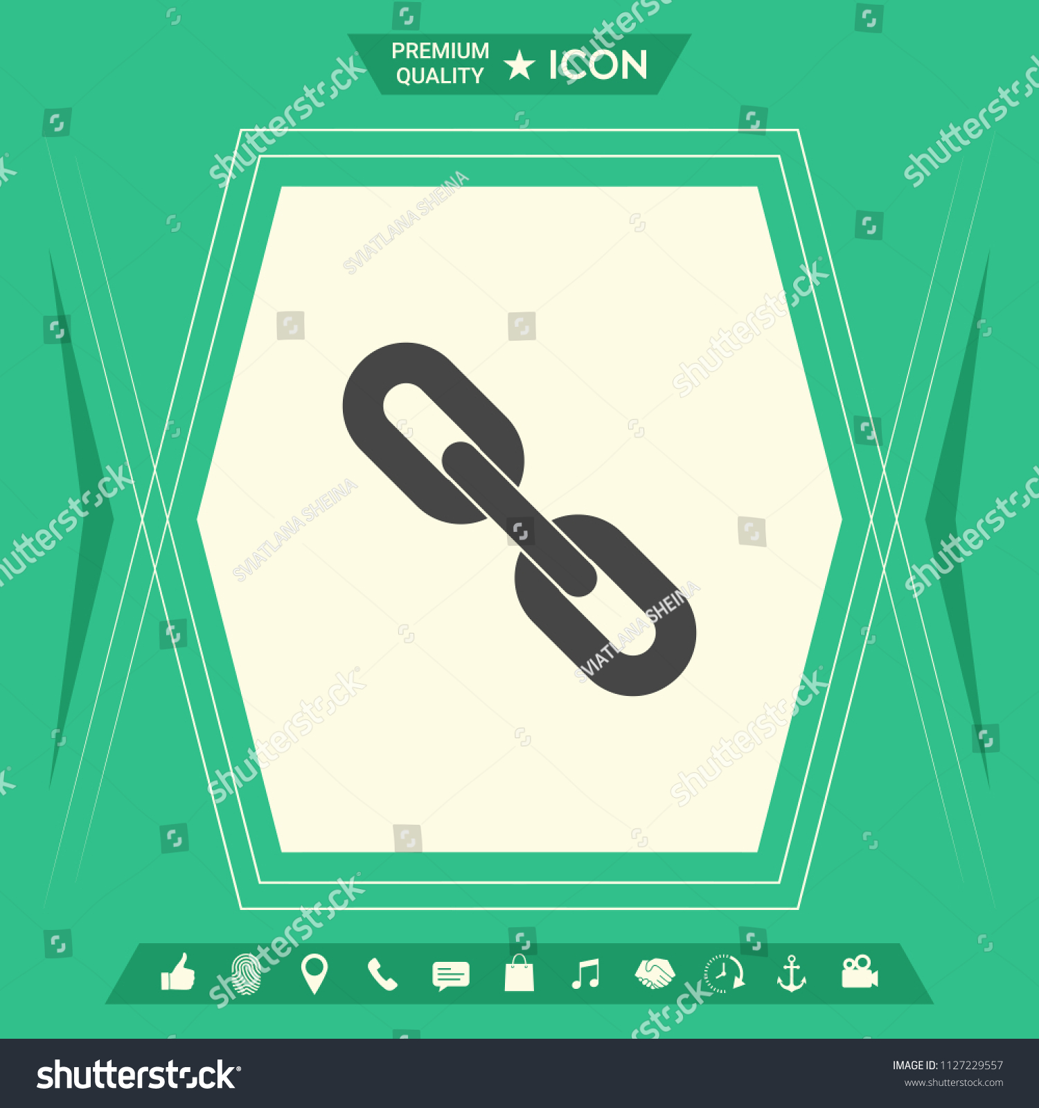 Link Chain Symbol Icon Stock Vector (Royalty Free) 1127229557 ...