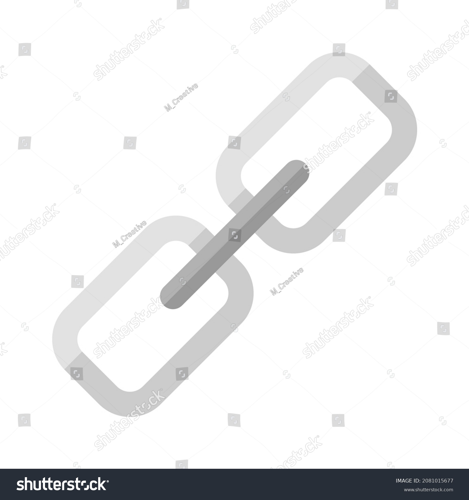 Link Flat Clipart Vector Illustration Stock Vector (Royalty Free ...