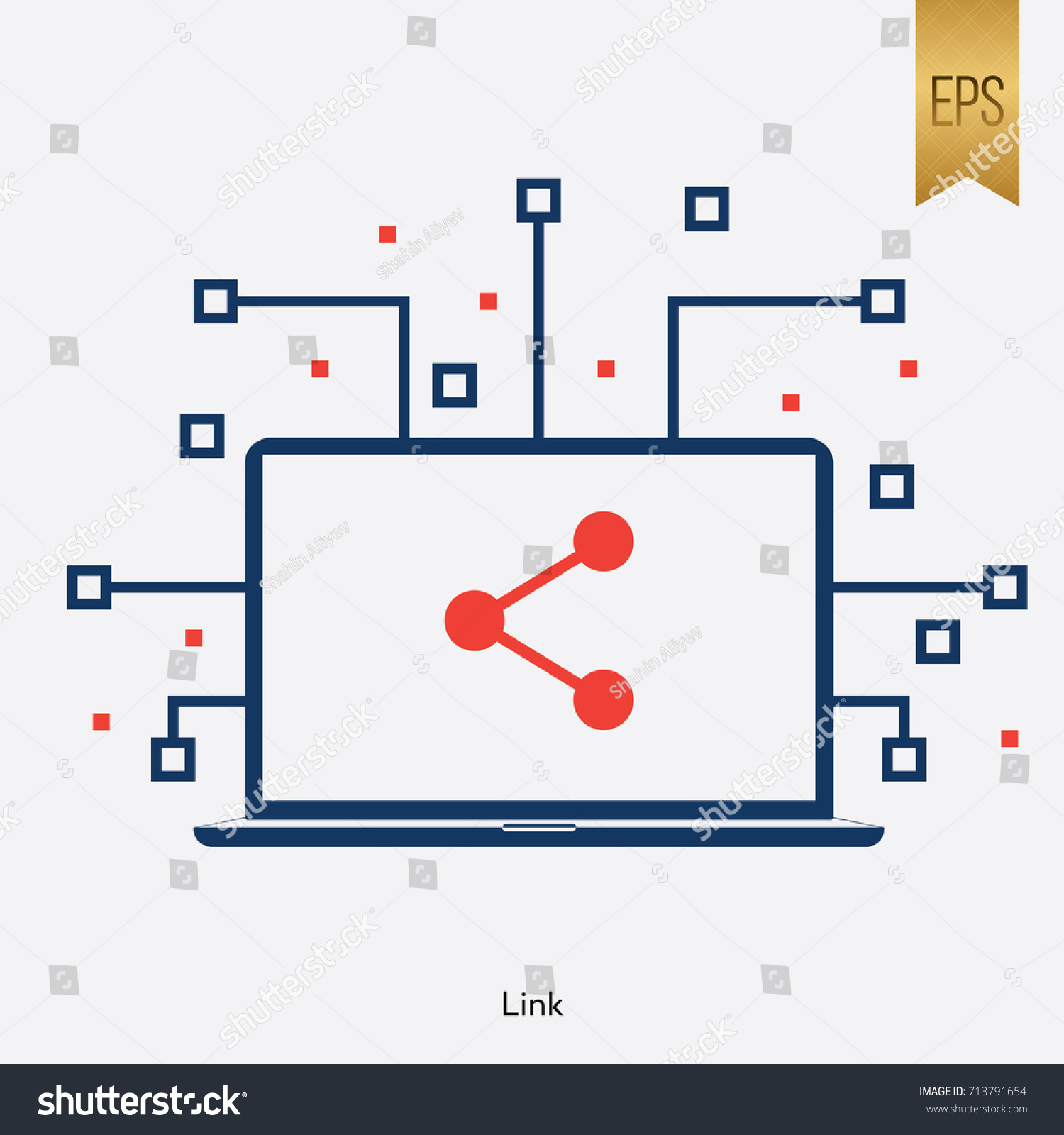 Link Icon Flat Symbol Computer Sign Stock Vector (Royalty Free ...