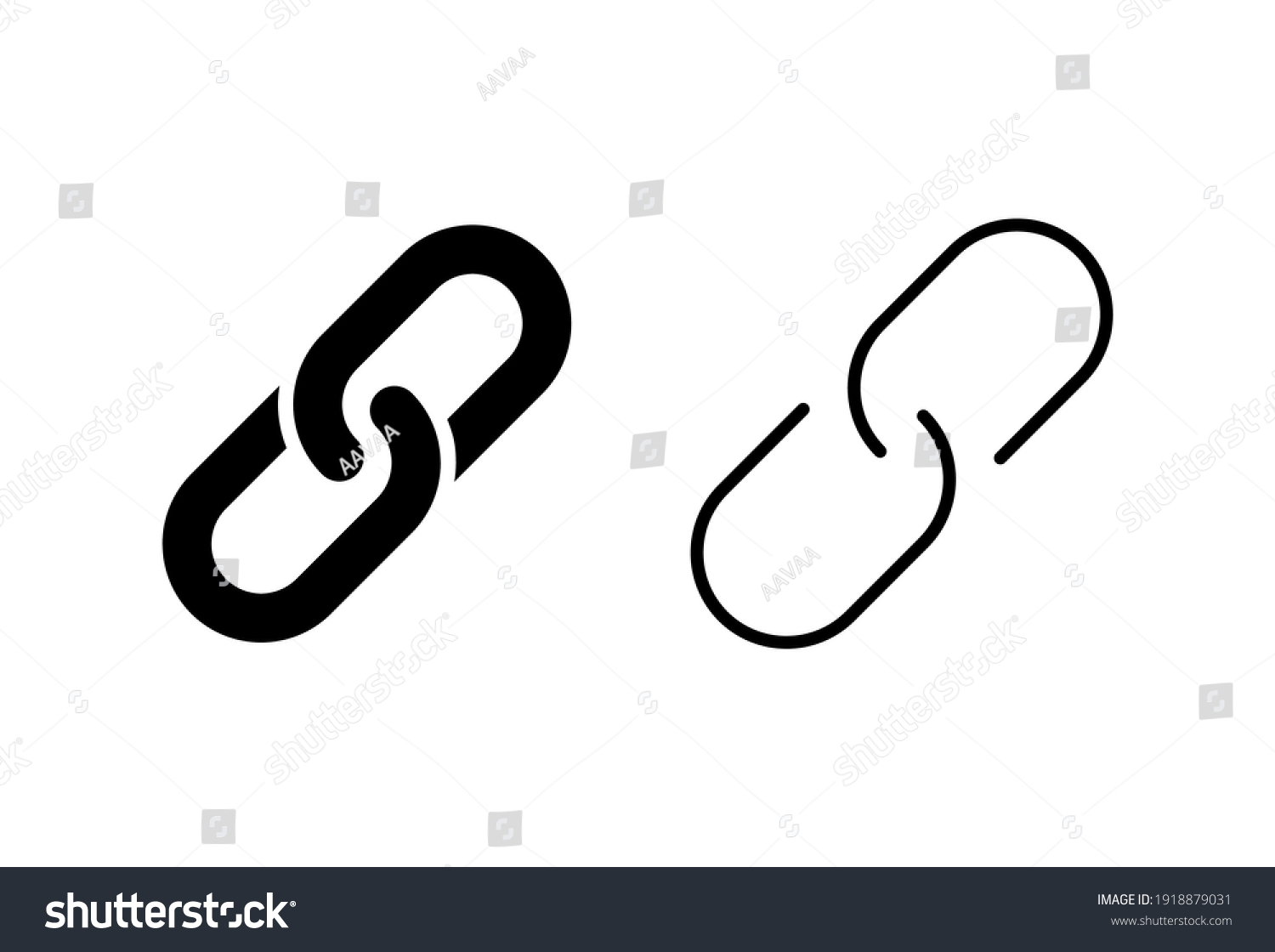 Link Icon Set Hyperlink Chain Symbol Stock Vector (Royalty Free ...