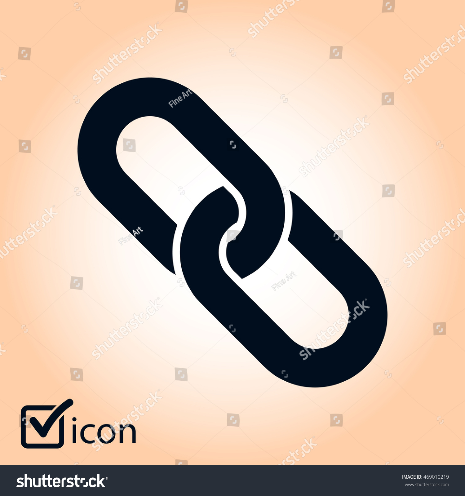 Link Single Iconchain Link Simbol Stock Vector (Royalty Free) 469010219 ...