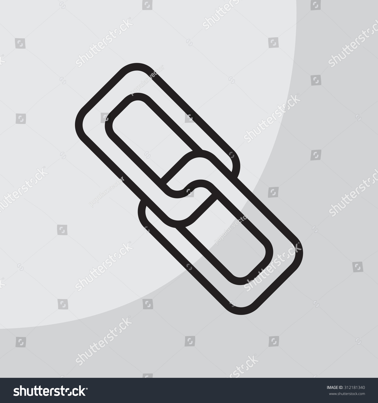 Link Single Icon Chain Link Symbol Stock Vector (Royalty Free ...