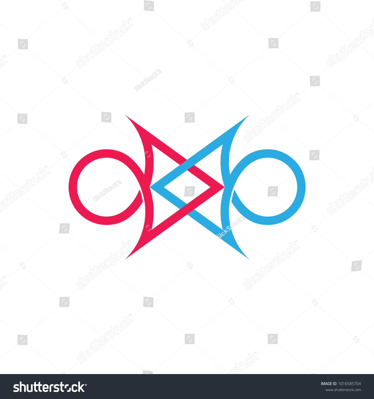 Linked Arrows Ans Circles Symbol Logo Stock Vector (Royalty Free ...