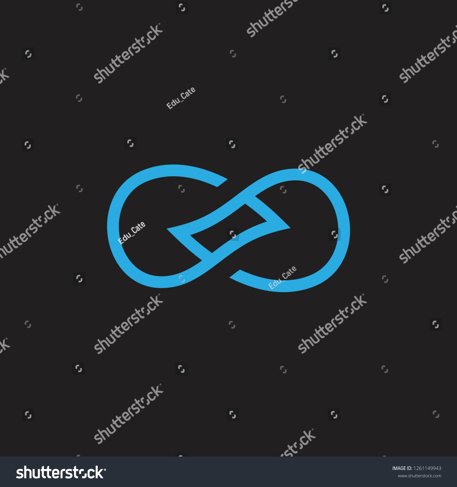 Linked Infinity Pure Drop Water Logo Stock Vector (Royalty Free) 1261149943