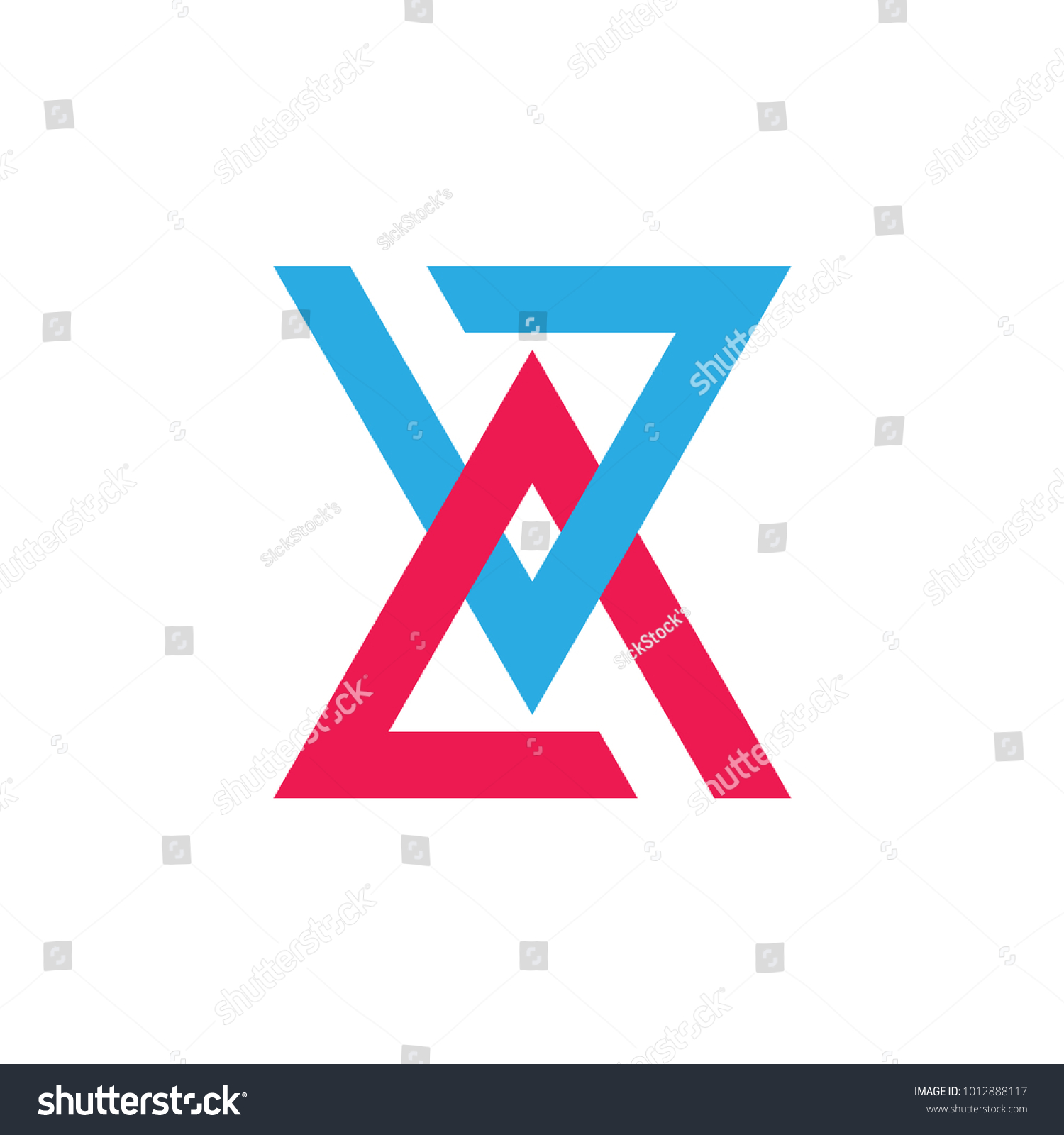 Linked Triangle Letter Av Logo Vector Stock Vector (Royalty Free ...