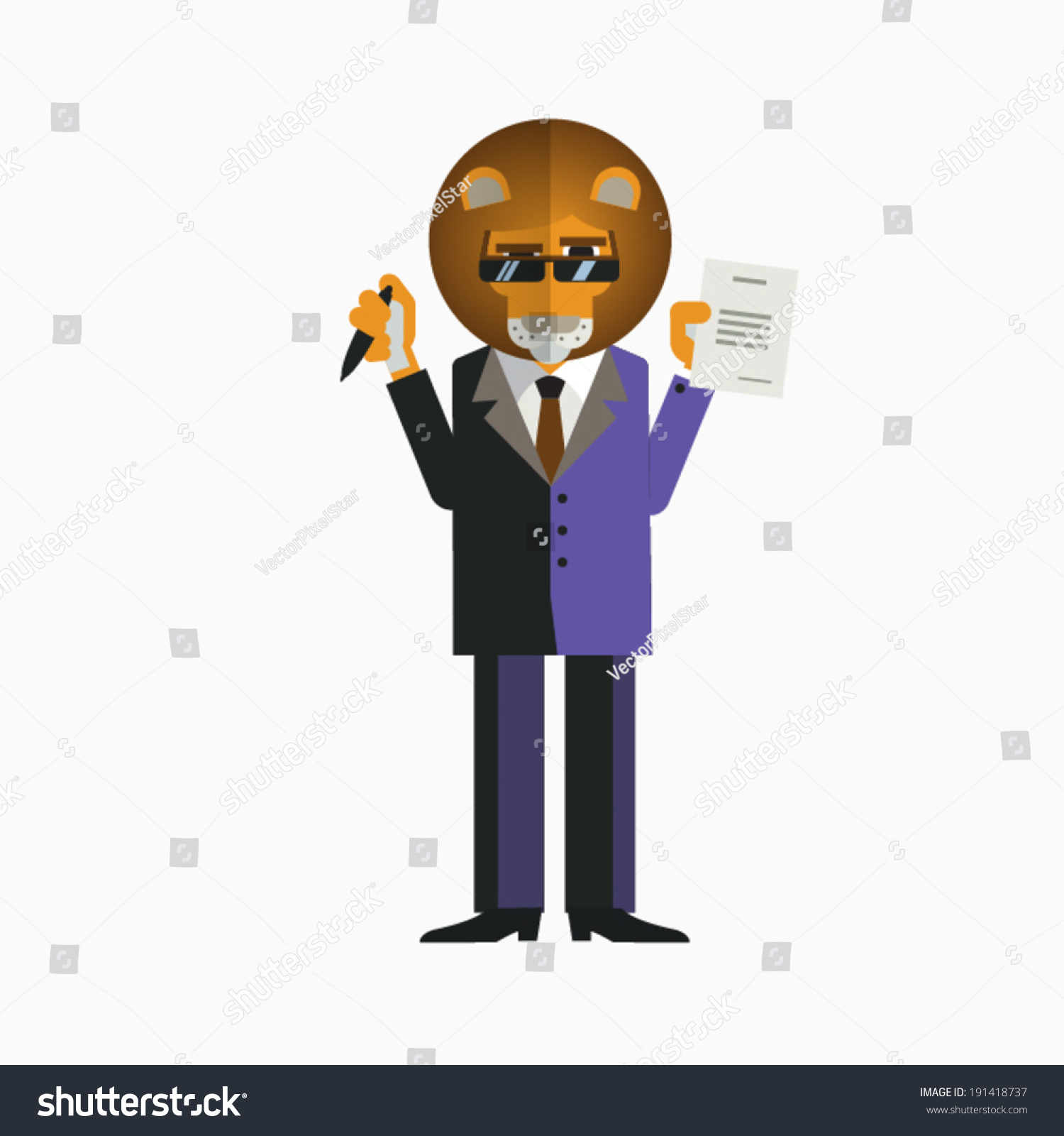 Lion Boss Stock Vector (Royalty Free) 191418737 | Shutterstock