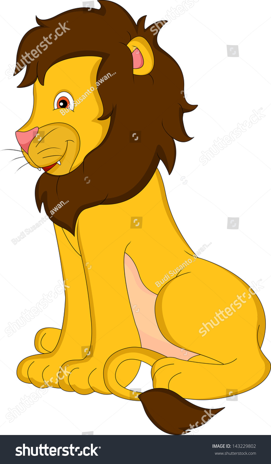 Lion Cartoon Stock Vector (Royalty Free) 143229802 | Shutterstock