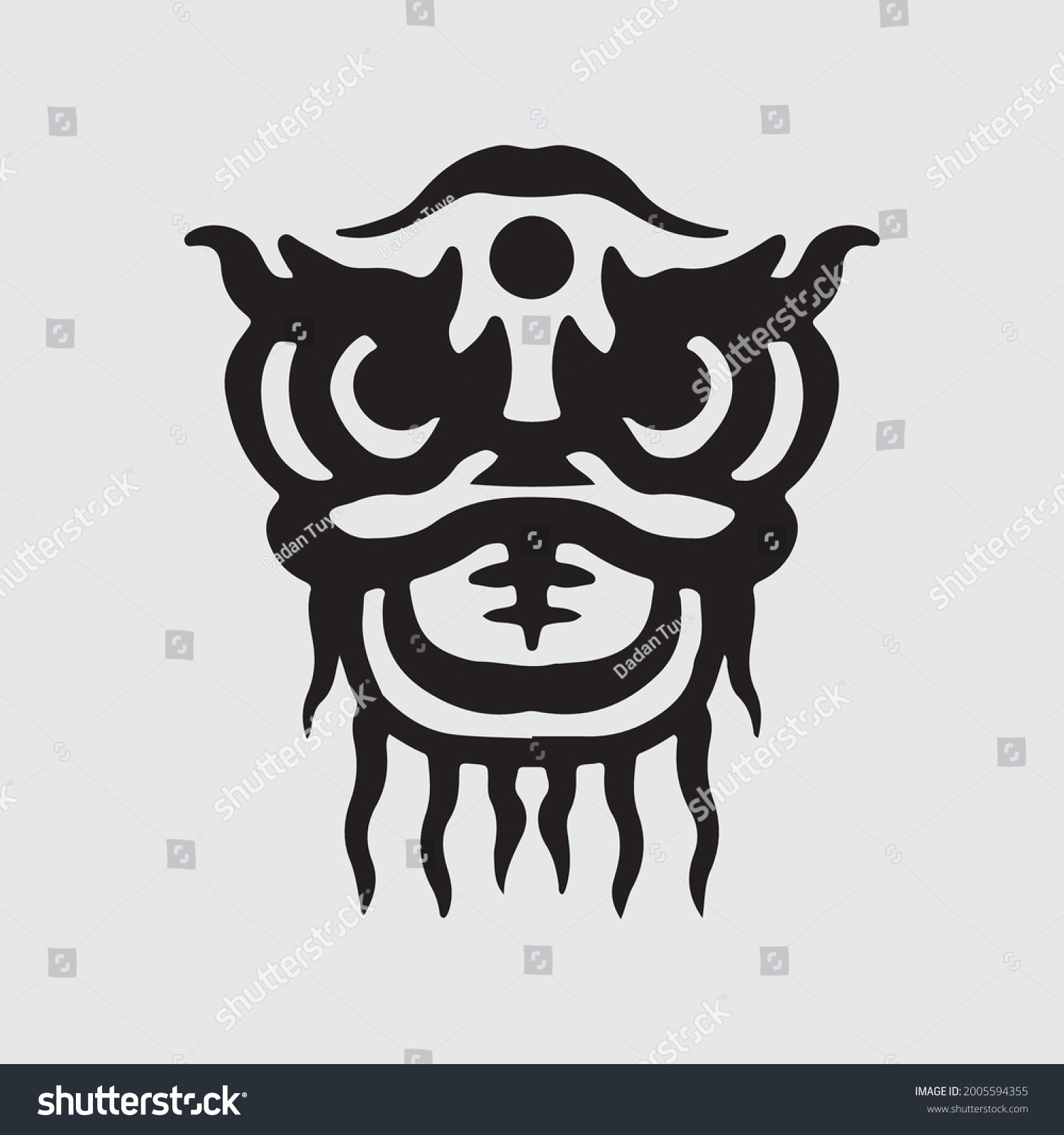 Lion Dance Drawing Creative Design Stock Vector (Royalty Free ...
