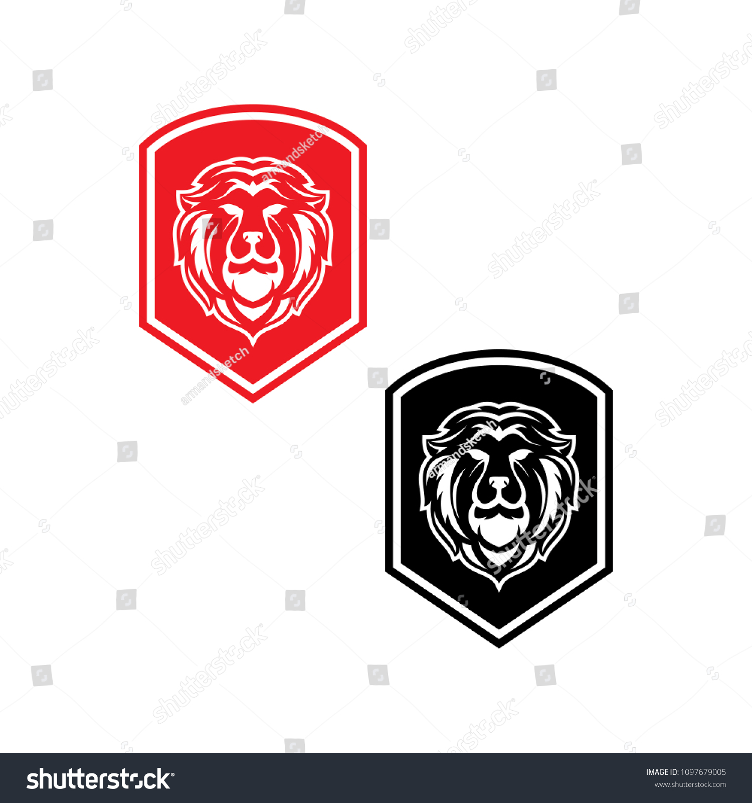 Lion Guard Security Logo Design: vector de stock (libre de regalías ...