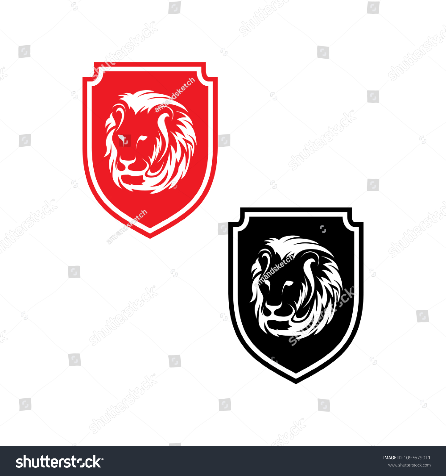 Lion Guard Security Logo Design: vector de stock (libre de regalías ...