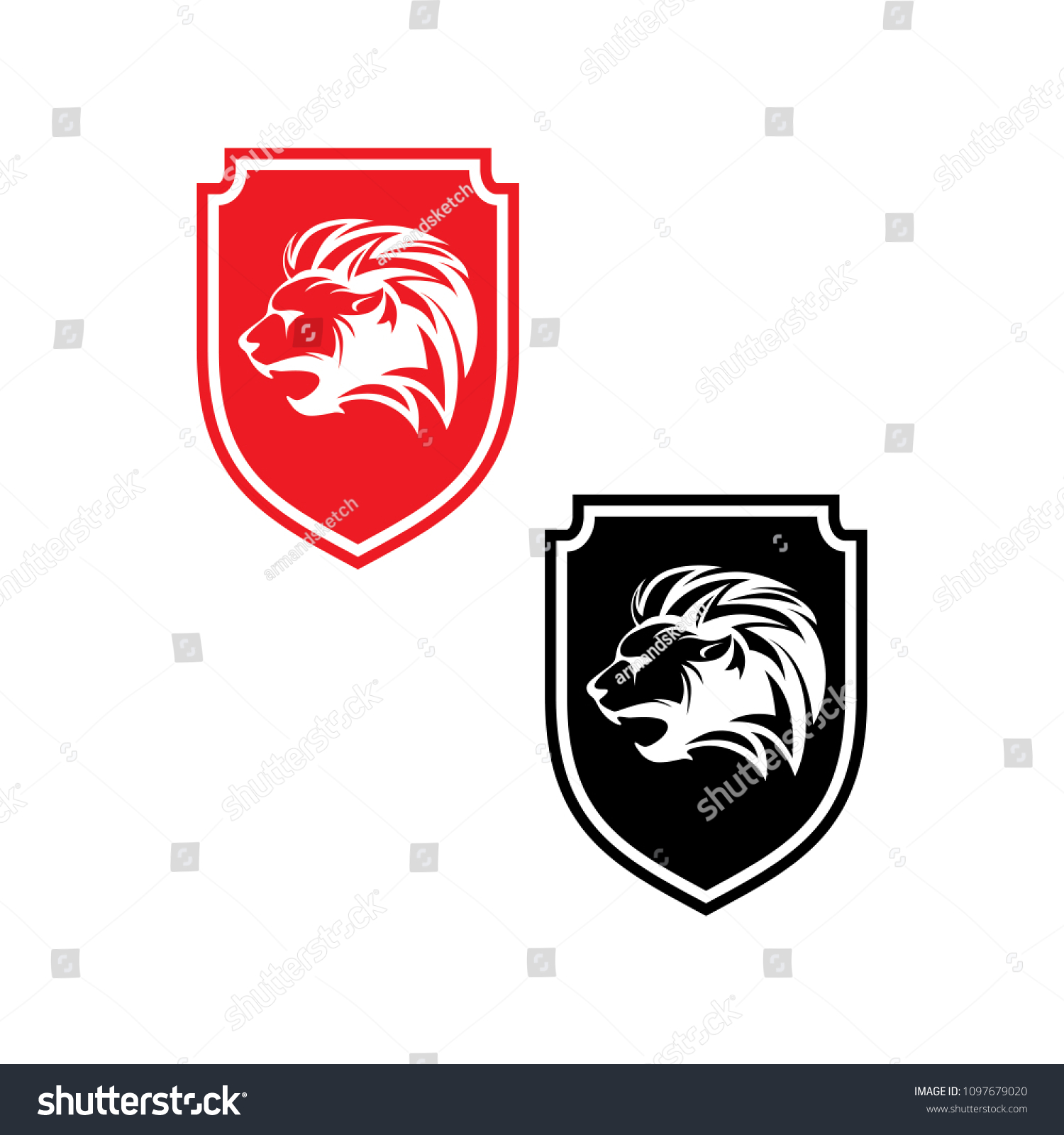 Lion Guard Security Logo Design Stock Vector (Royalty Free) 1097679020 ...