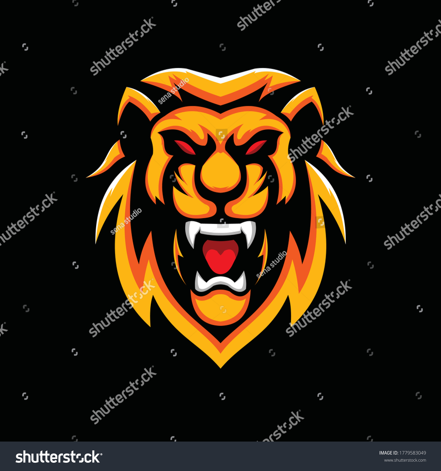 Lion Head Design Vector Illustration Stock Vector (Royalty Free) 1779583049