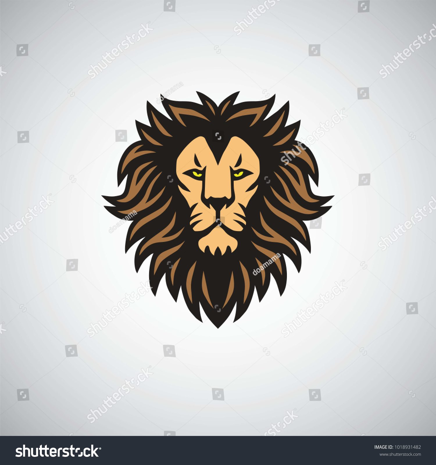 Lion Head Logo Design Template Vector Stock Vector (Royalty Free ...