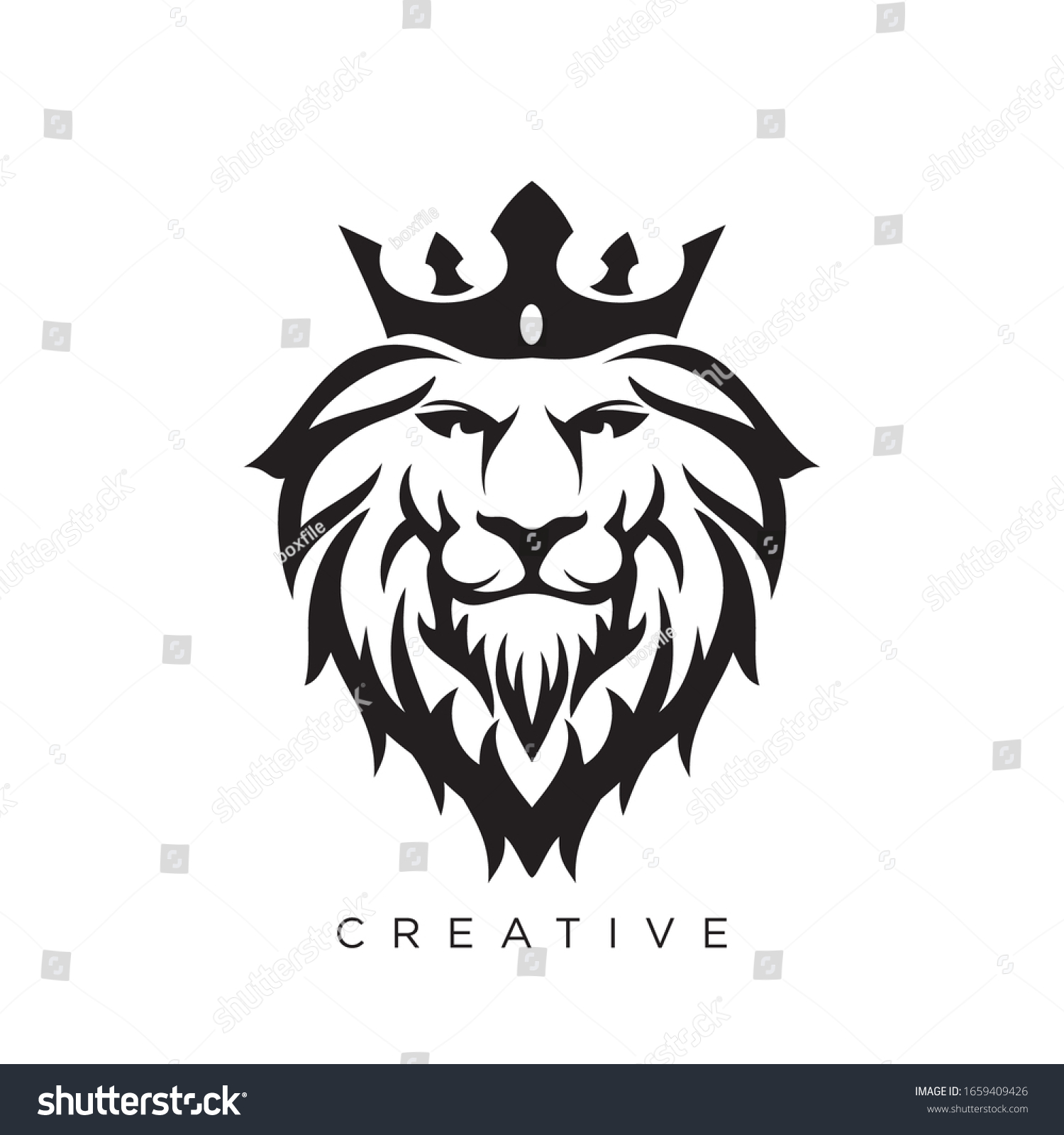 Lion Head Logo Design Vector Stock Vector (Royalty Free) 1659409426 ...
