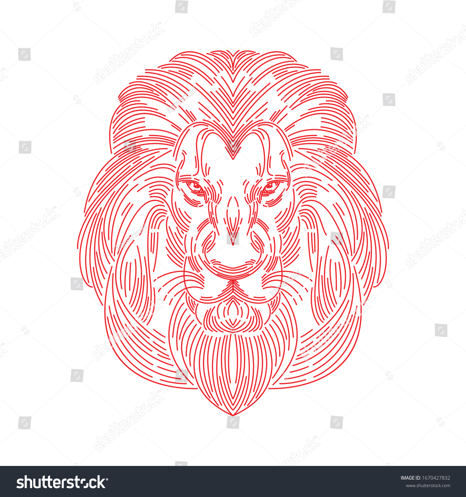 Lion Head Premium Design Vector Illustration Stock Vector (Royalty Free ...